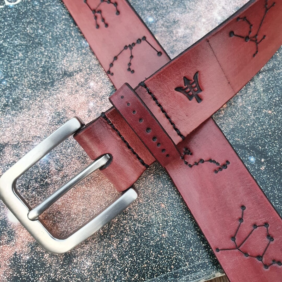 PDF Leather Belt Carving Pattern - Minimalist Constellations - Etsy