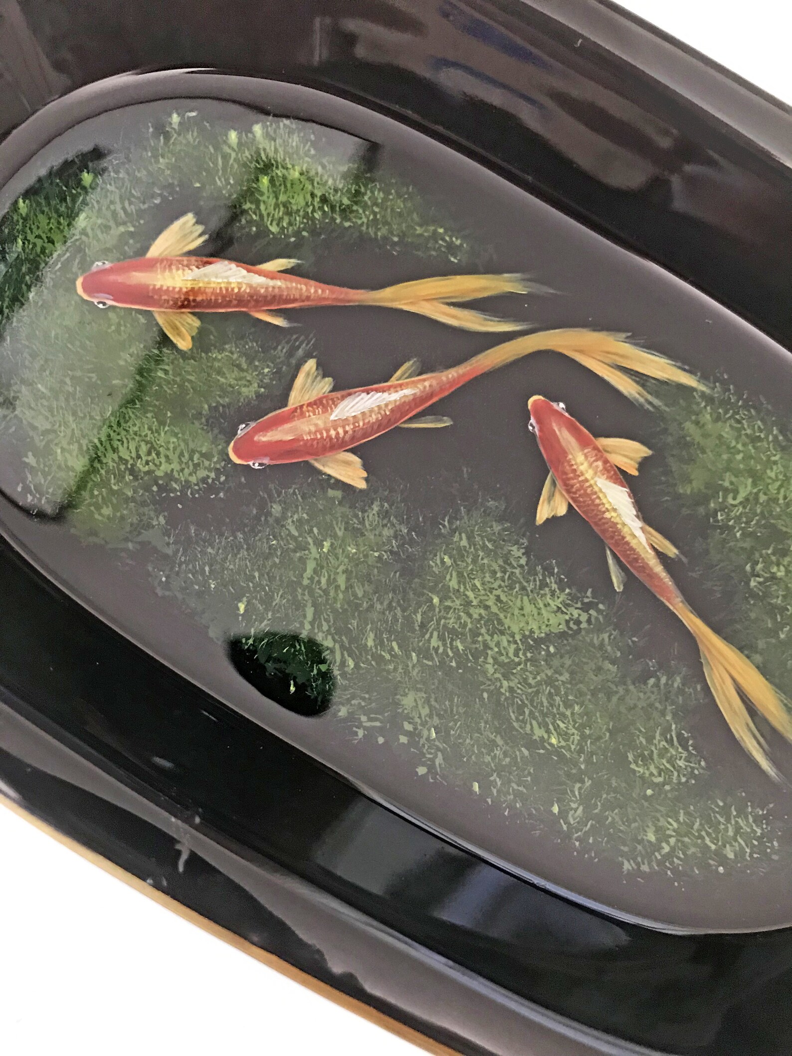 3d resin painting Epoxy resin art Koi fish art Resin | Etsy