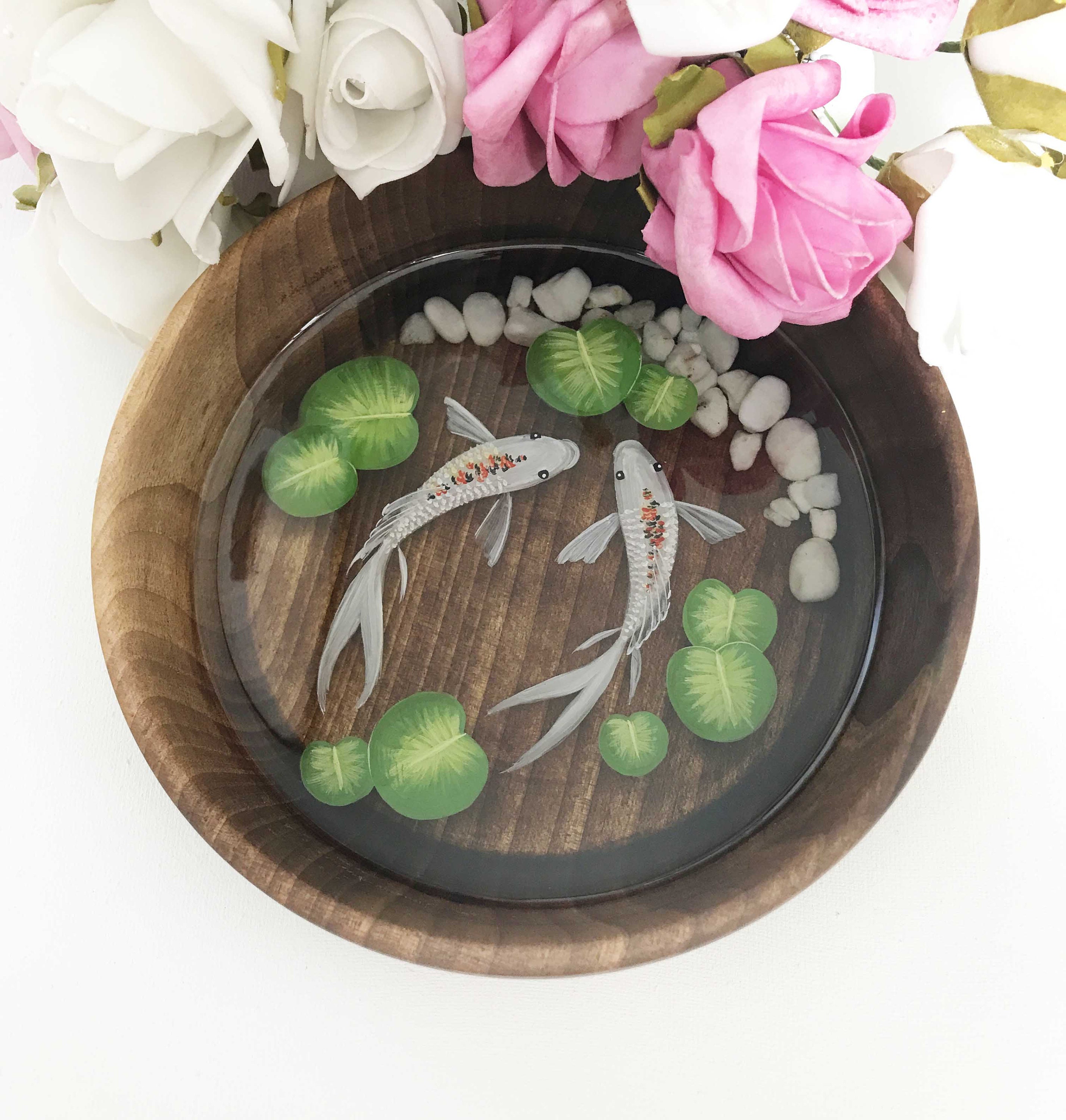 3d Koi Fish Resin Art Koi Pond Fish Bowl Handmade Decor Gift - Etsy