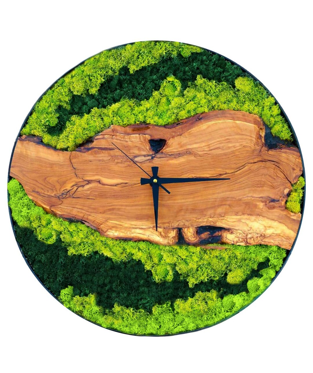 Moss Clock, Preserved Moss Wall, Moss Wall Clock, Housewarming Gift ...