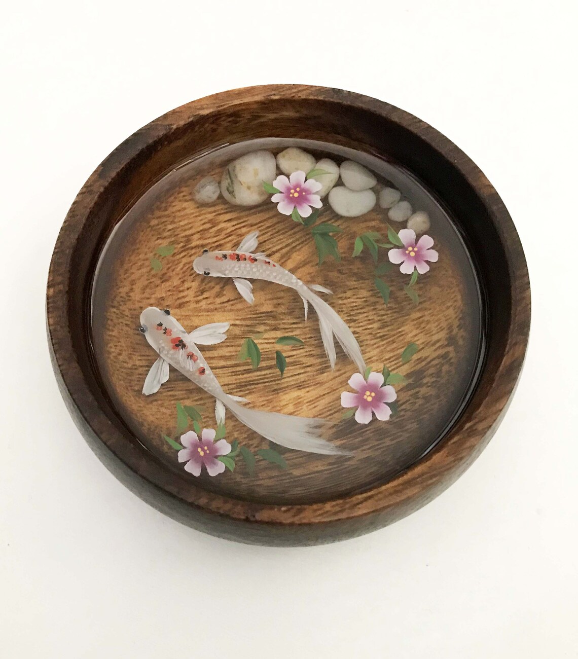 Koi Fish Resin Art Resin Koi Pond 3d Resin Painting - Etsy