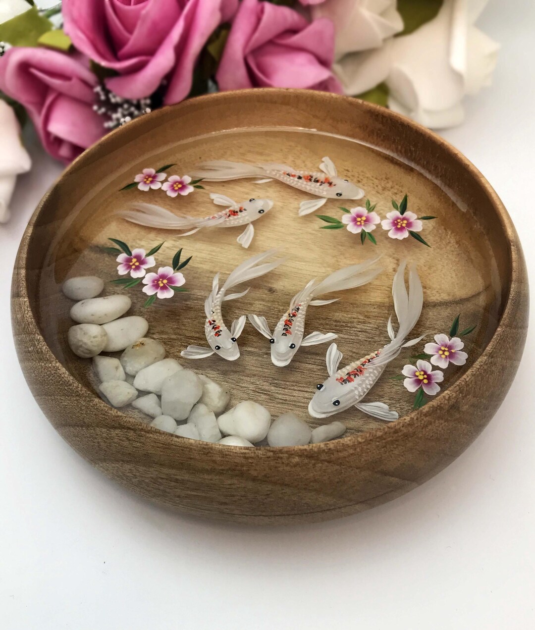 Resin Koi Pond, Resin Art, Koi Fish Resin, 3d Resin Painting, Koi Fish ...