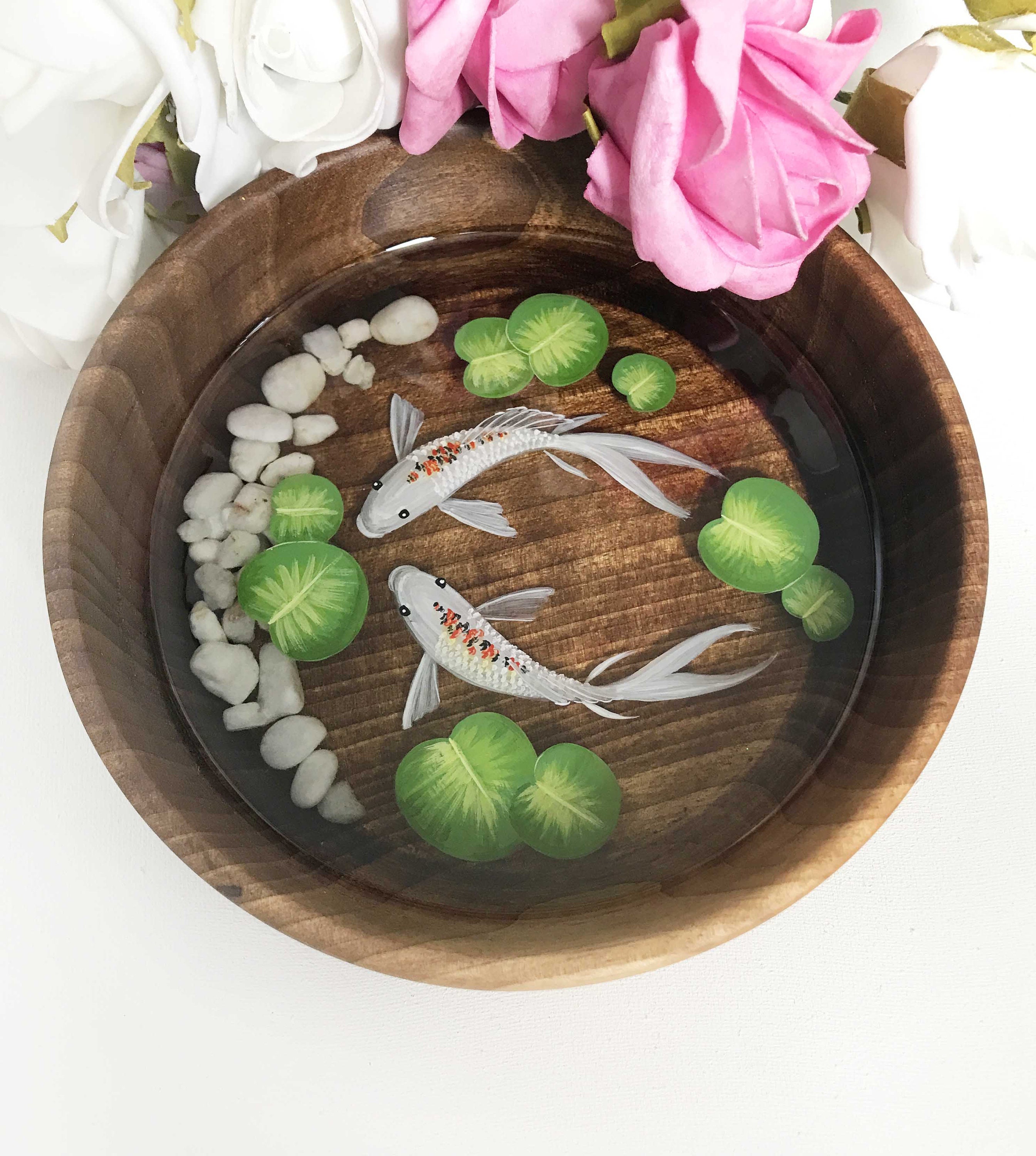 3d Koi Fish Resin Art Koi Pond Fish Bowl Handmade Decor Gift - Etsy