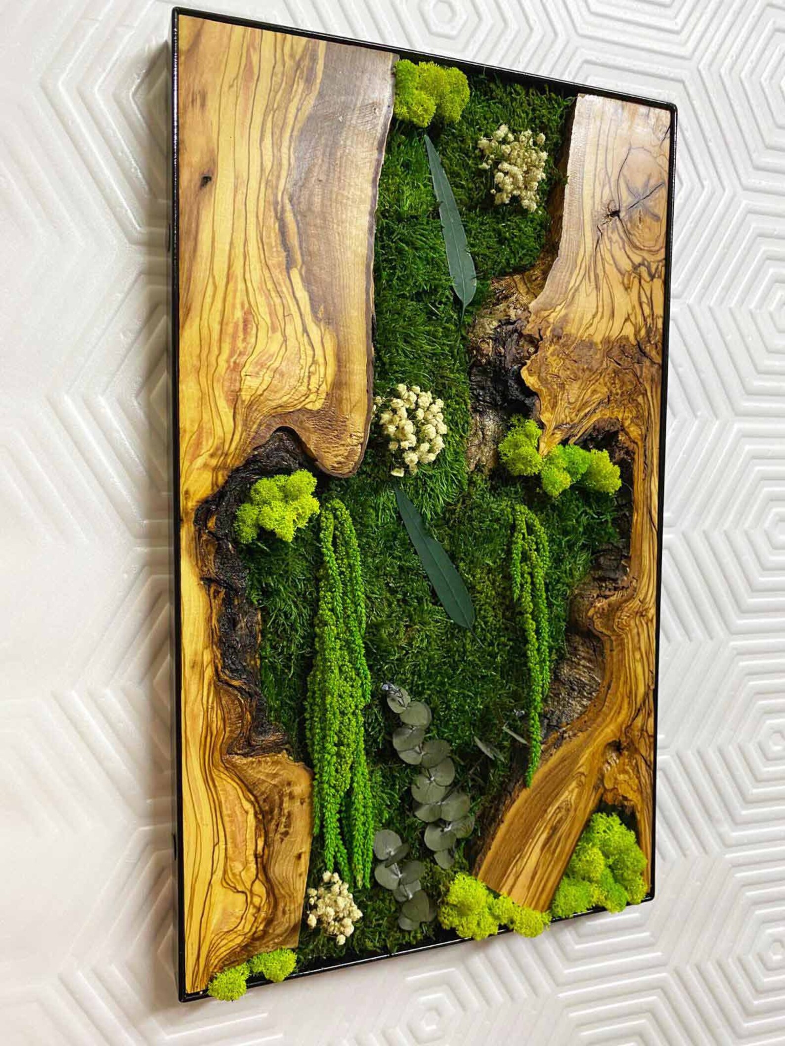 Wood Moss Wall Art, Moss Art Wall Decor, Preserved Moss Art - Etsy