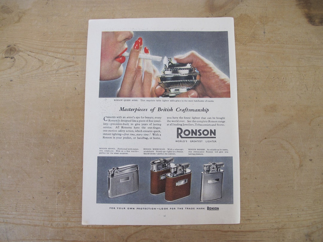 Ronson Lighters - Vintage Magazine Advertisement 1951 From Festival of ...