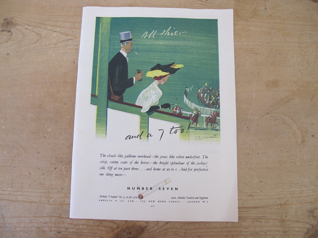 Number Seven Cigarettes - Vintage Magazine Advertisement 1951 From ...