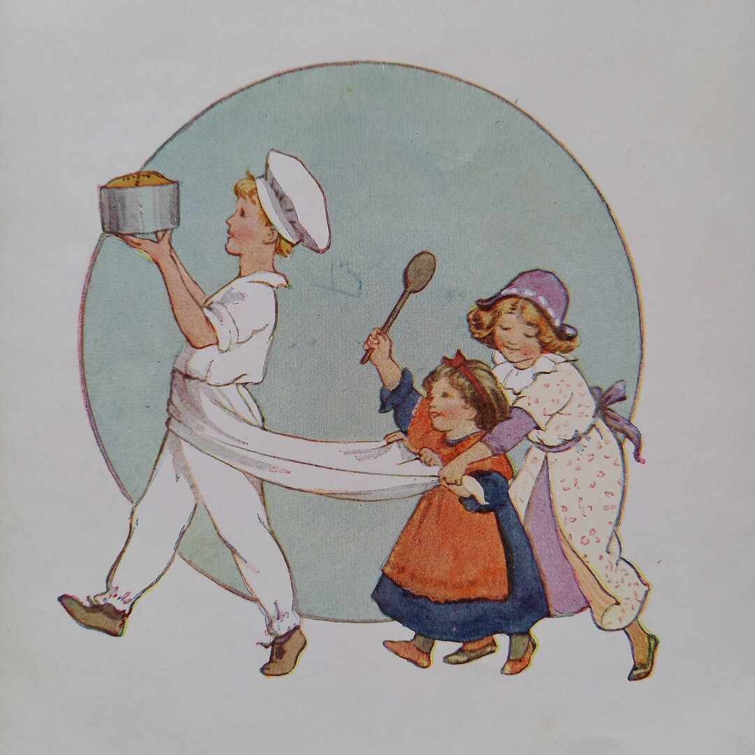 Antique Print Pat-a-cake, Pat-a-cake, Baker's Man by Margaret Tarrant ...