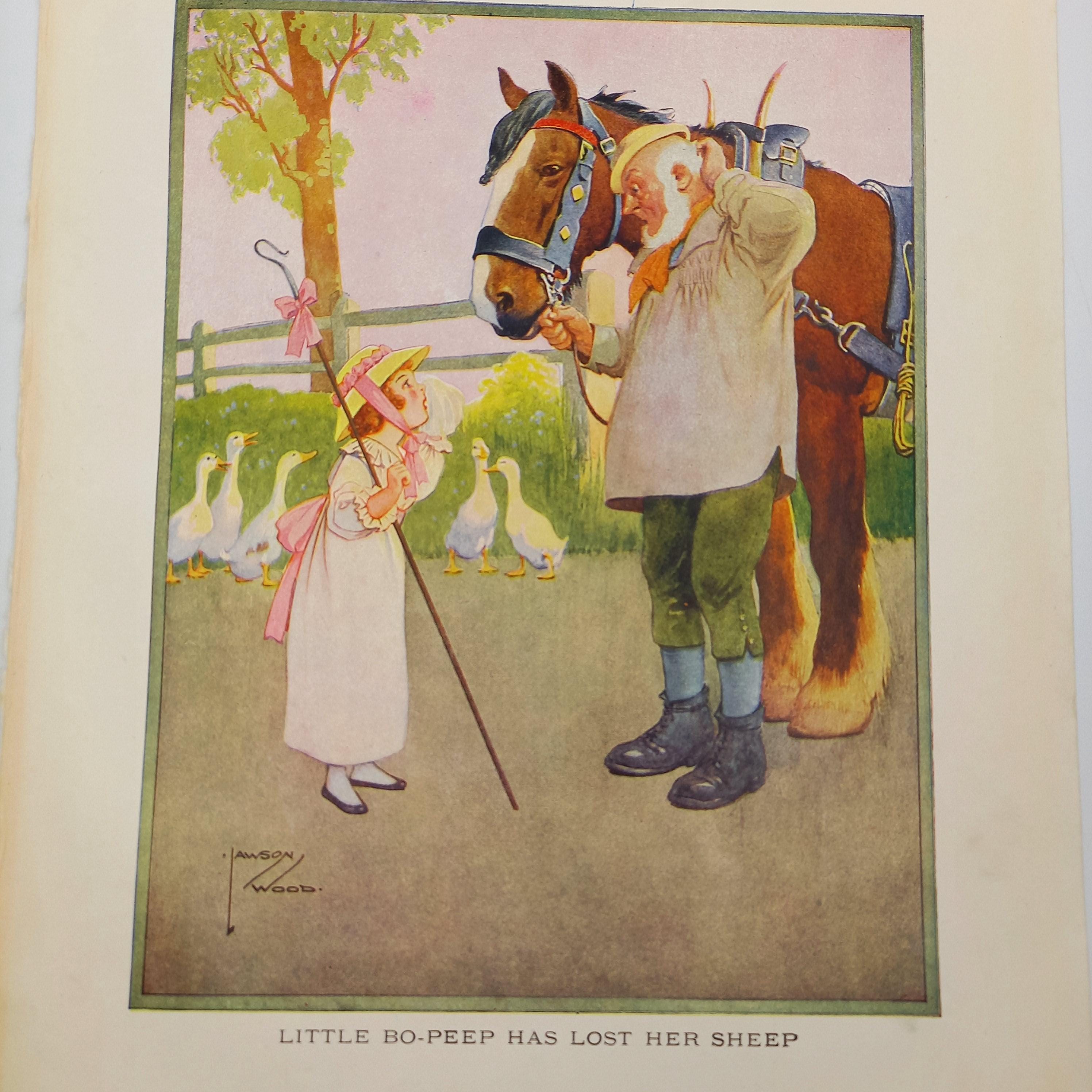 Antique Print - Little Bo-peep Has Lost Her Sheep by Lawson Wood ...