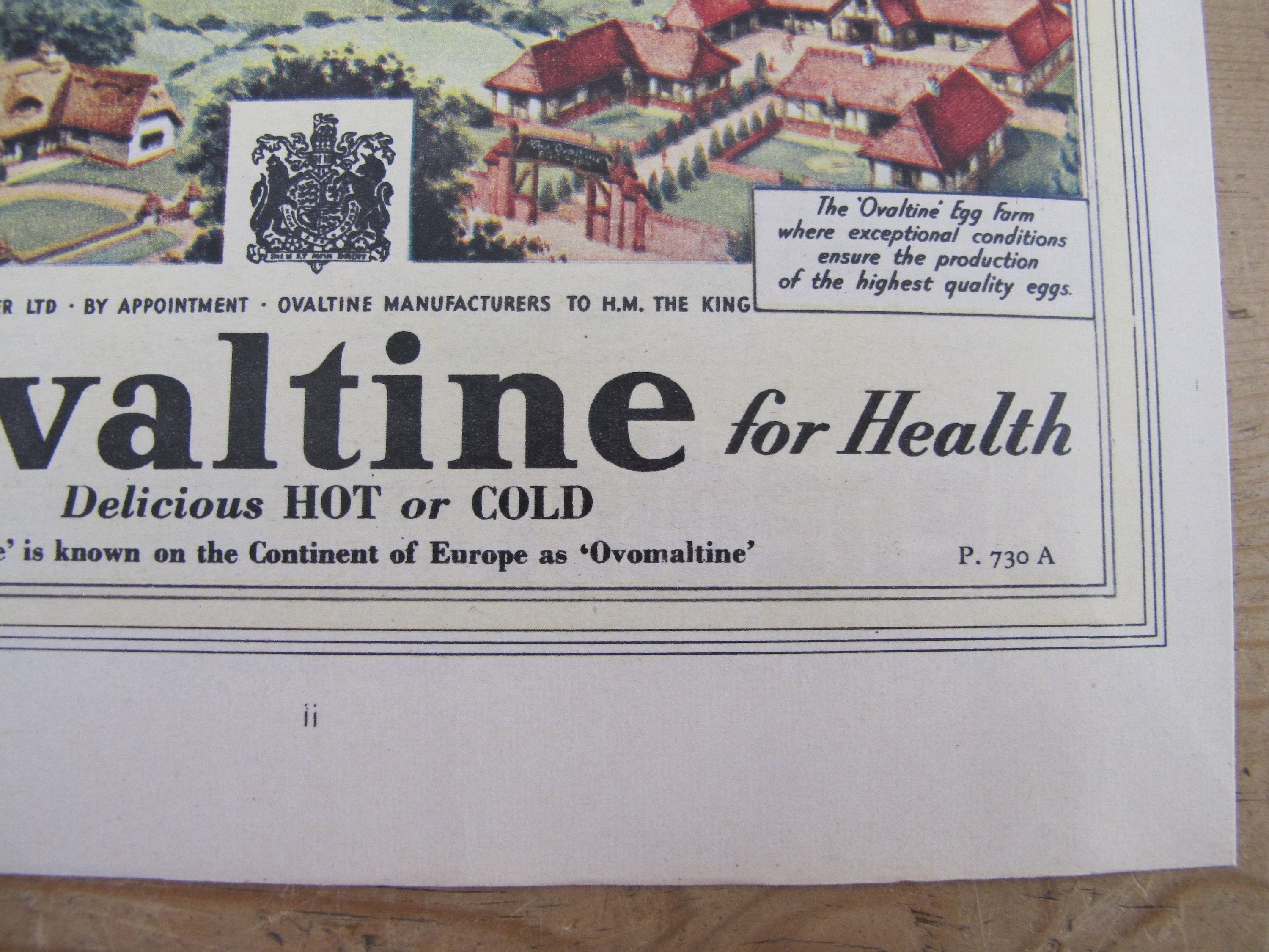 Ovaltine - Vintage Magazine Advertisement 1951 From Festival of Britain ...