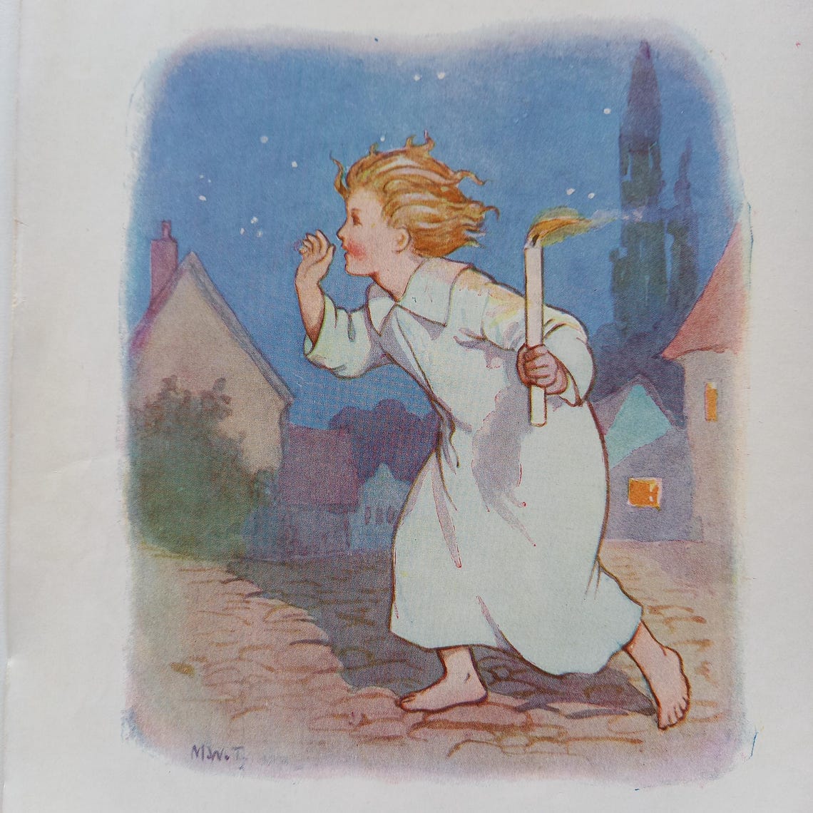 Antique Print - Wee Willie Winkie by Margaret Tarrant 1920 - Nursery ...