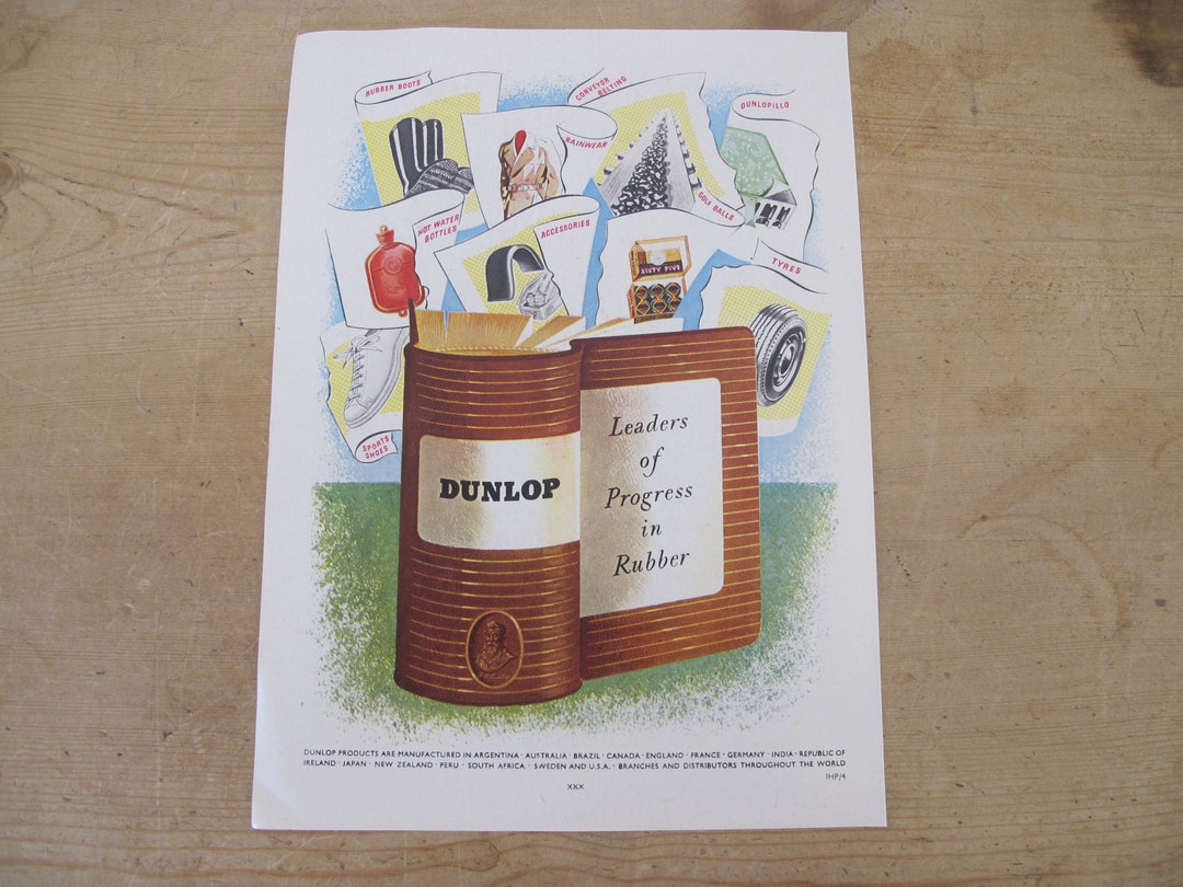 Dunlop Rubber - Vintage Magazine Advertisement 1951 From Festival of ...