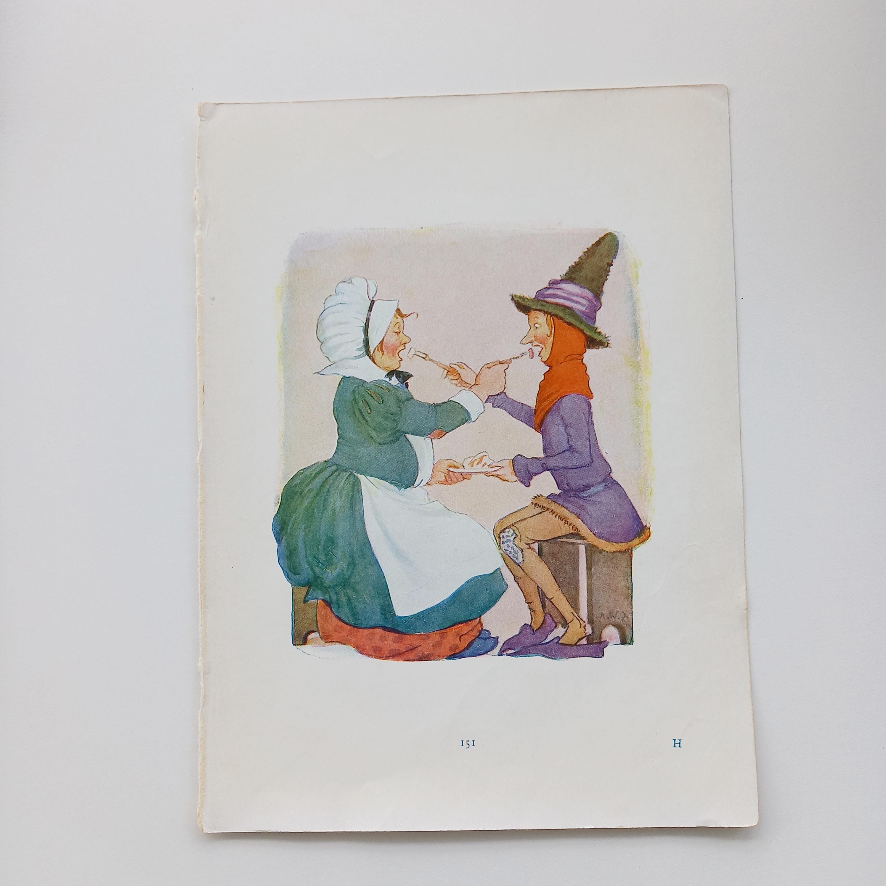 Antique Print - Jack Sprat by Margaret Tarrant 1920 - Nursery Print - Etsy
