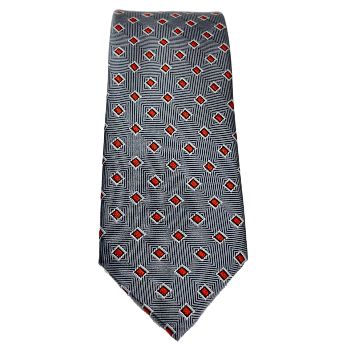 Red Black and White Small Checkered Tie on Self-striped - Etsy