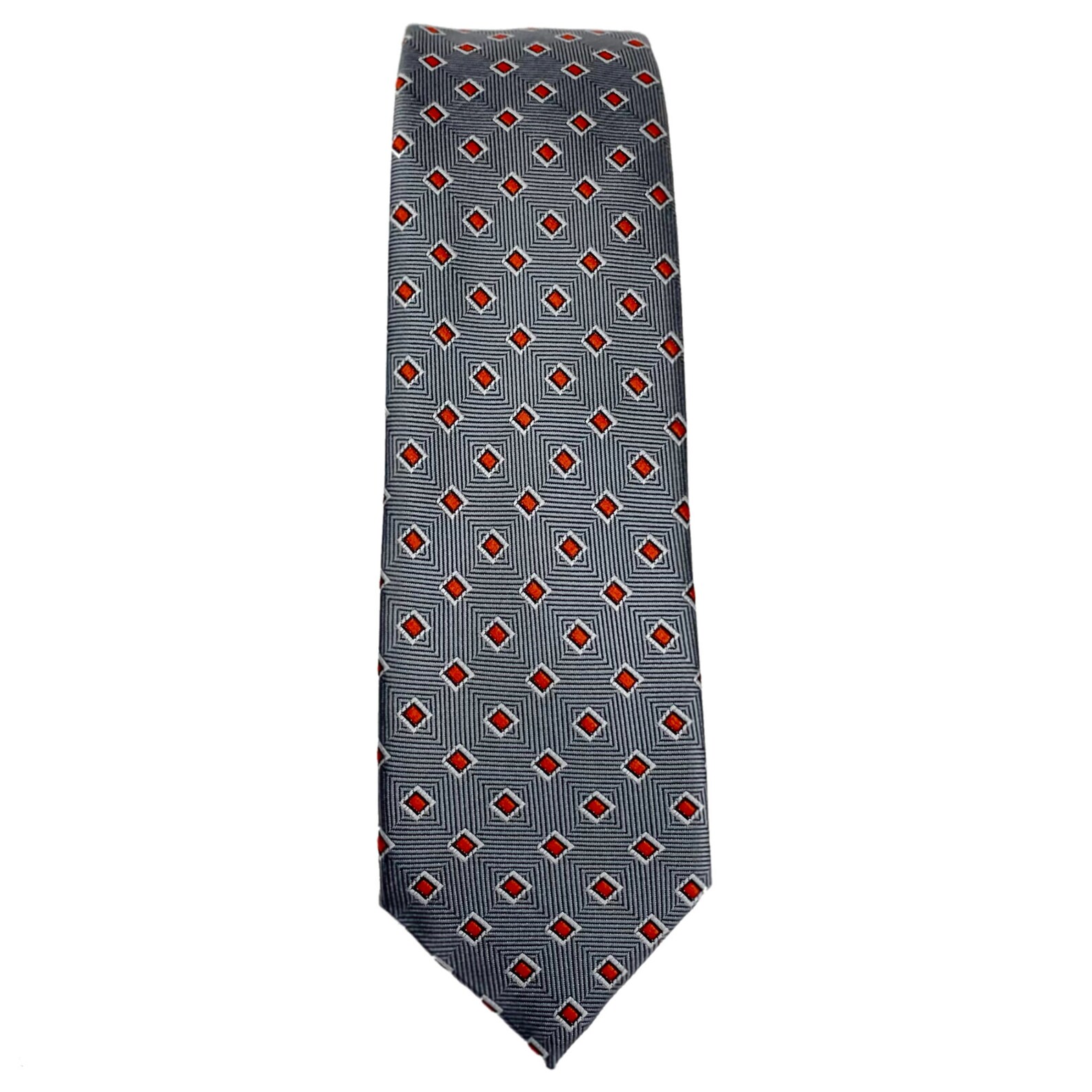 Red Black and White Small Checkered Tie on Self-striped | Etsy