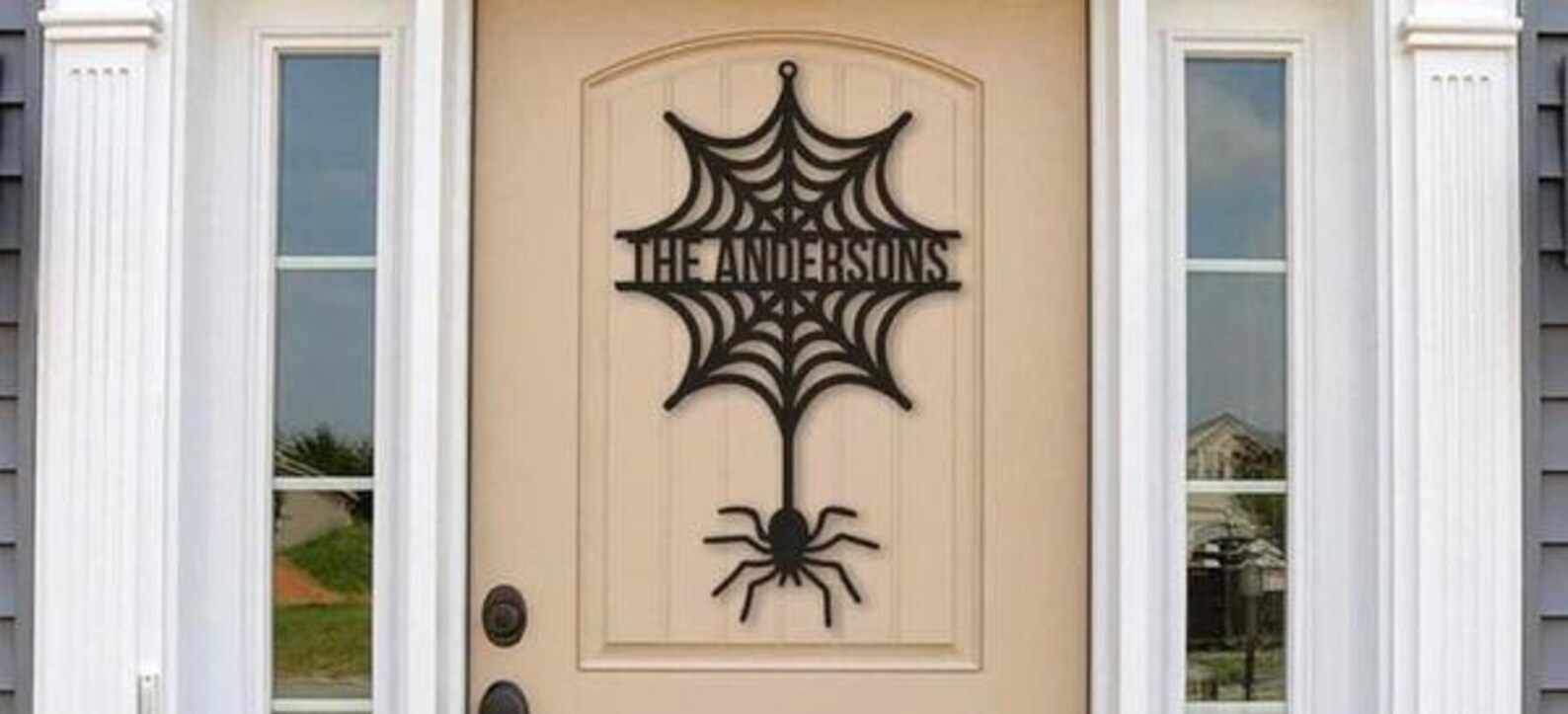 Spider Web Door Hanger, Halloween Door Hanger, Spooky Season, Trick or ...