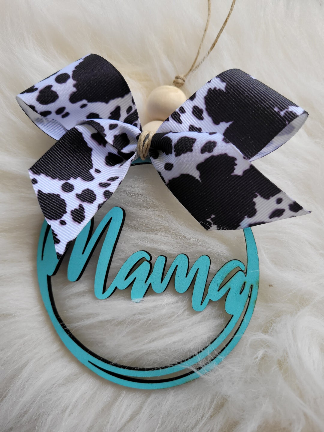 Mama Cow Car Charm, Seafoam Car Charm, Car Mirror Charm - Etsy