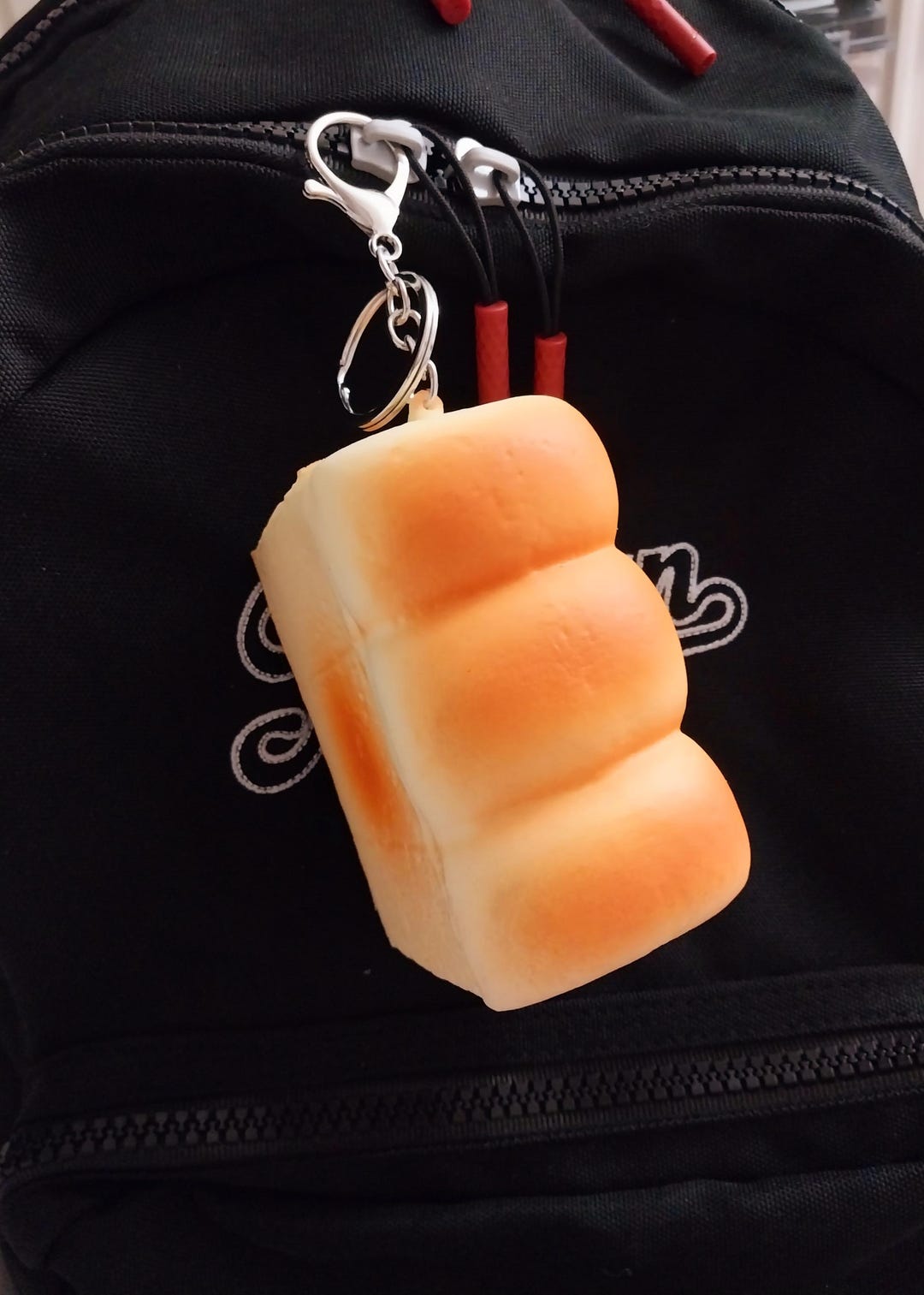 Keychain Stress Bread Ball Squishy Backpack Keychain Scented Bread New ...