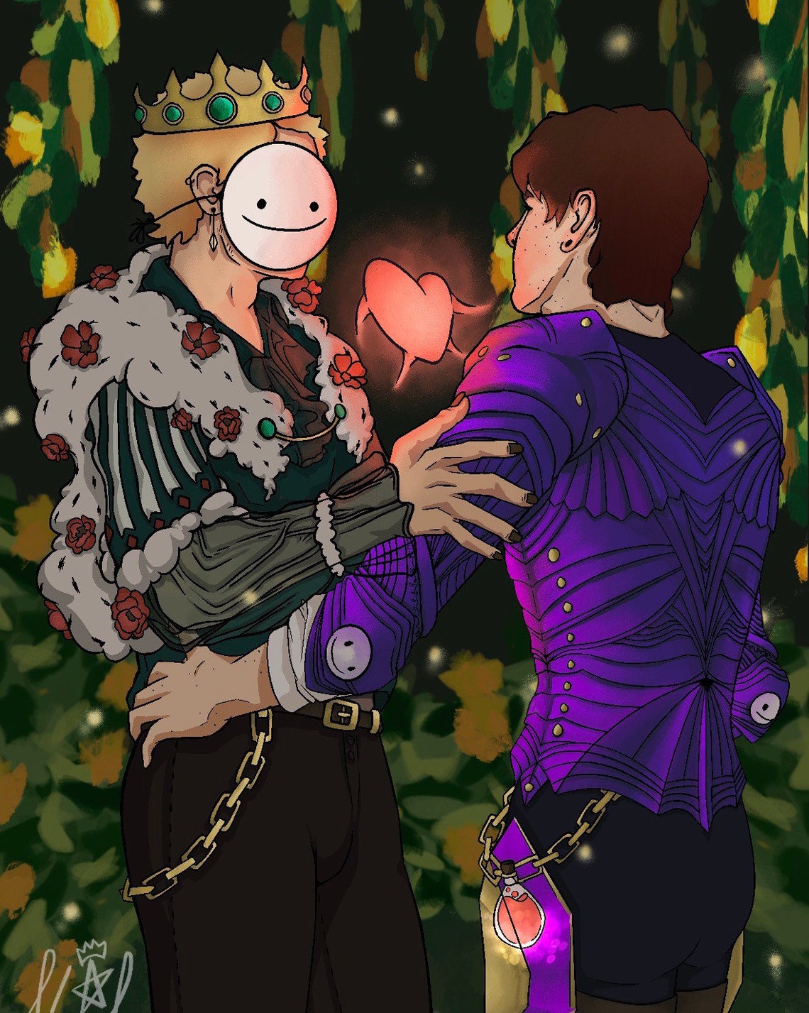 Dream Smp Dream and George Dnf Fanart Print - Etsy