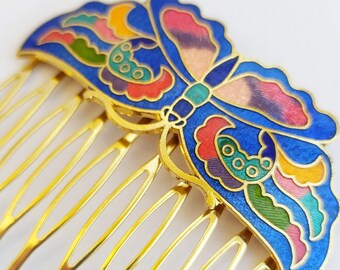 Dichroic Fused Glass Victorian Hair Comb With A Zebra Pattern - Etsy