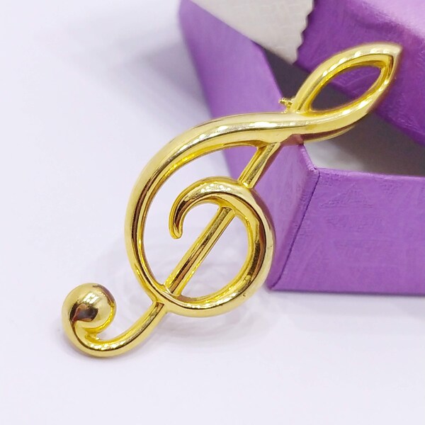 Treble Clef Pin - Etsy