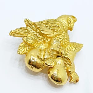 Vintage RR USA Partridge in a Pear Tree Robin Rush USA Gold Tone ...