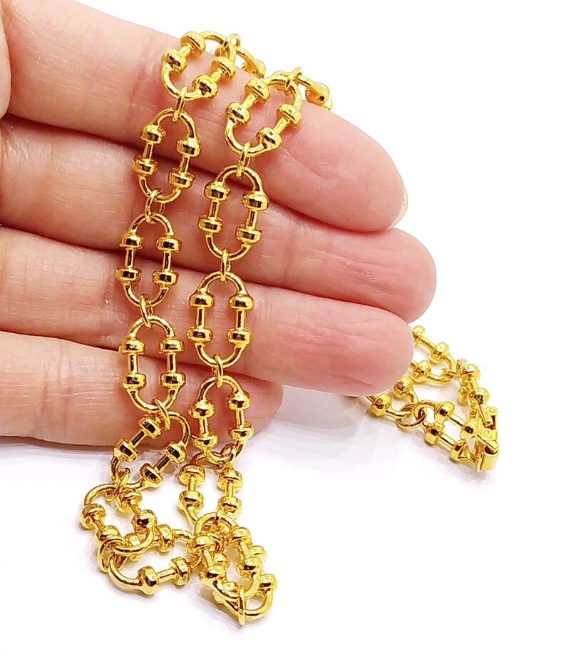 Vintage AVON Gold Tone Link Chain Necklace Oval Links Chain 19 Fancy ...