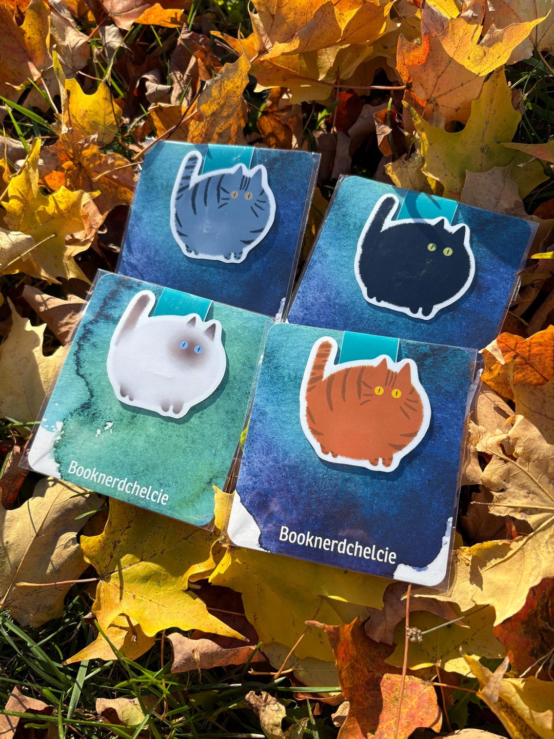 Fat Cat Magnetic Bookmarks - Etsy