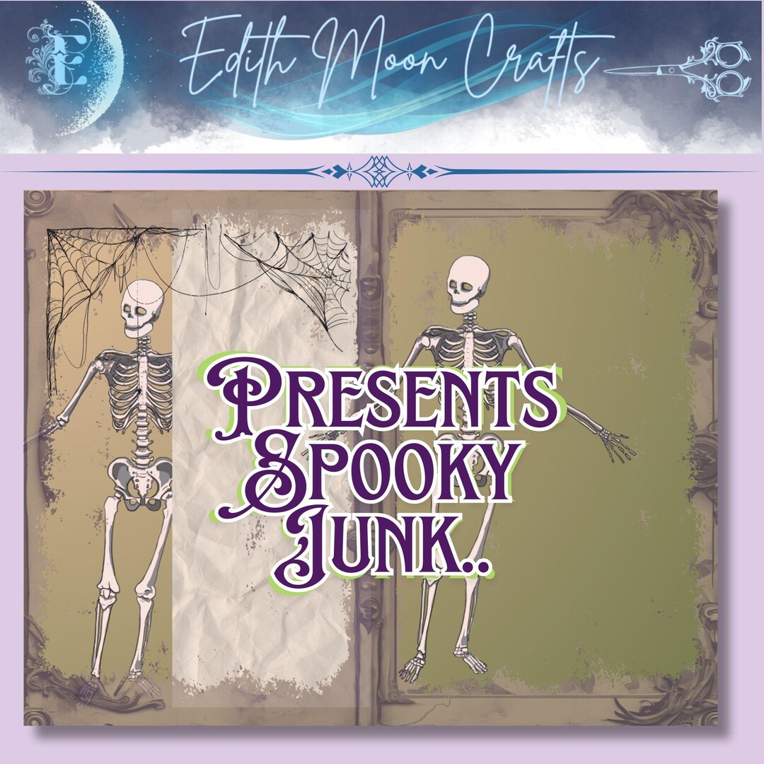 Spooky Junk, 12 Halloween Printable Journal Pages | Spooky Scrapbook ...