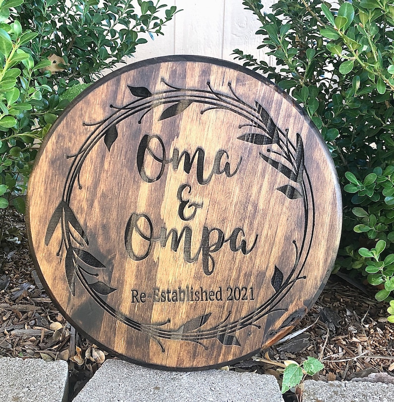 Custom Wood Sign Round-engraved Name Sign-wedding Gift-custom Family ...