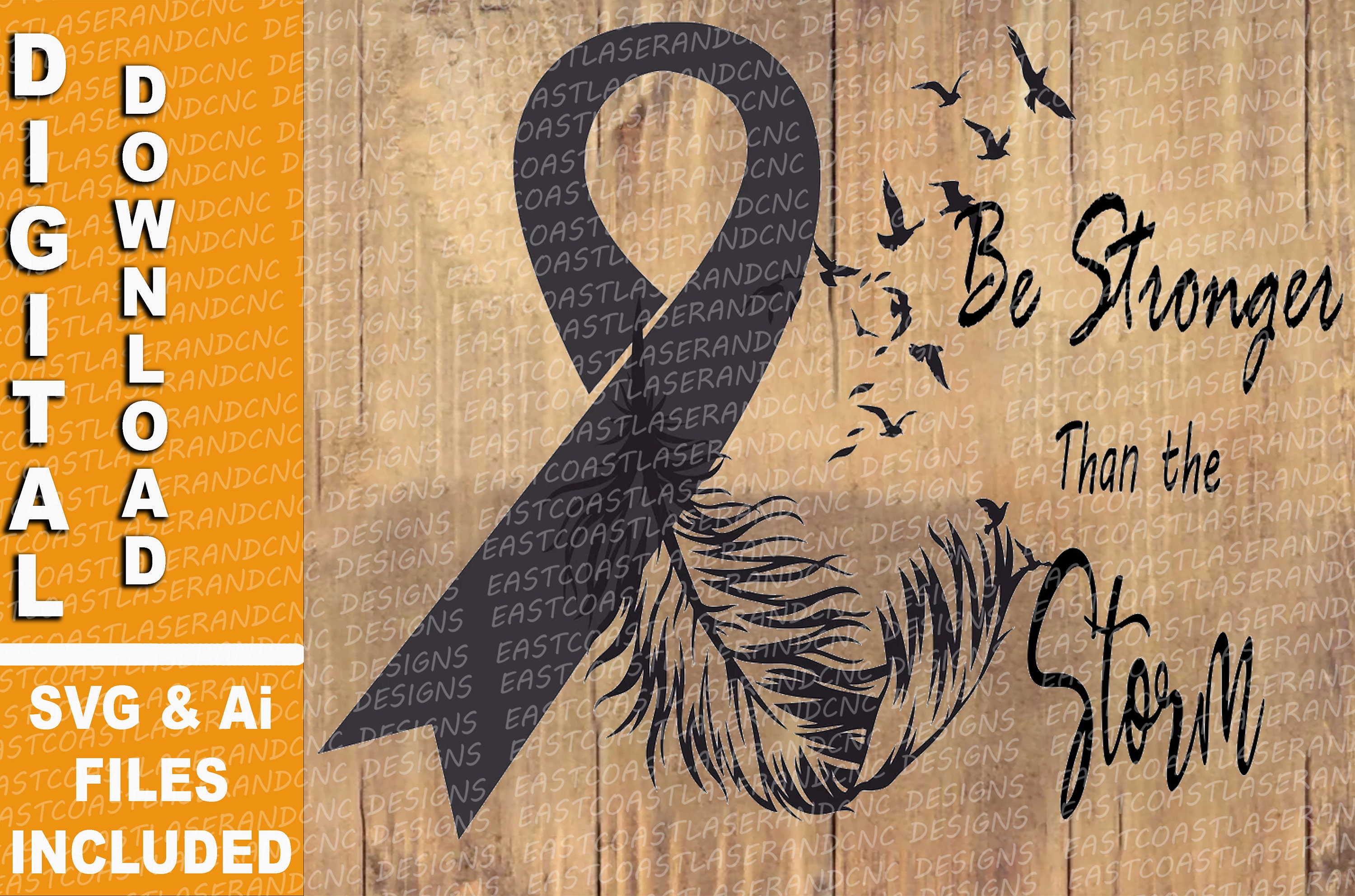 Premium Black Awareness Ribbon SVG, Breast Cancer SVG, Cancer Ribbon ...