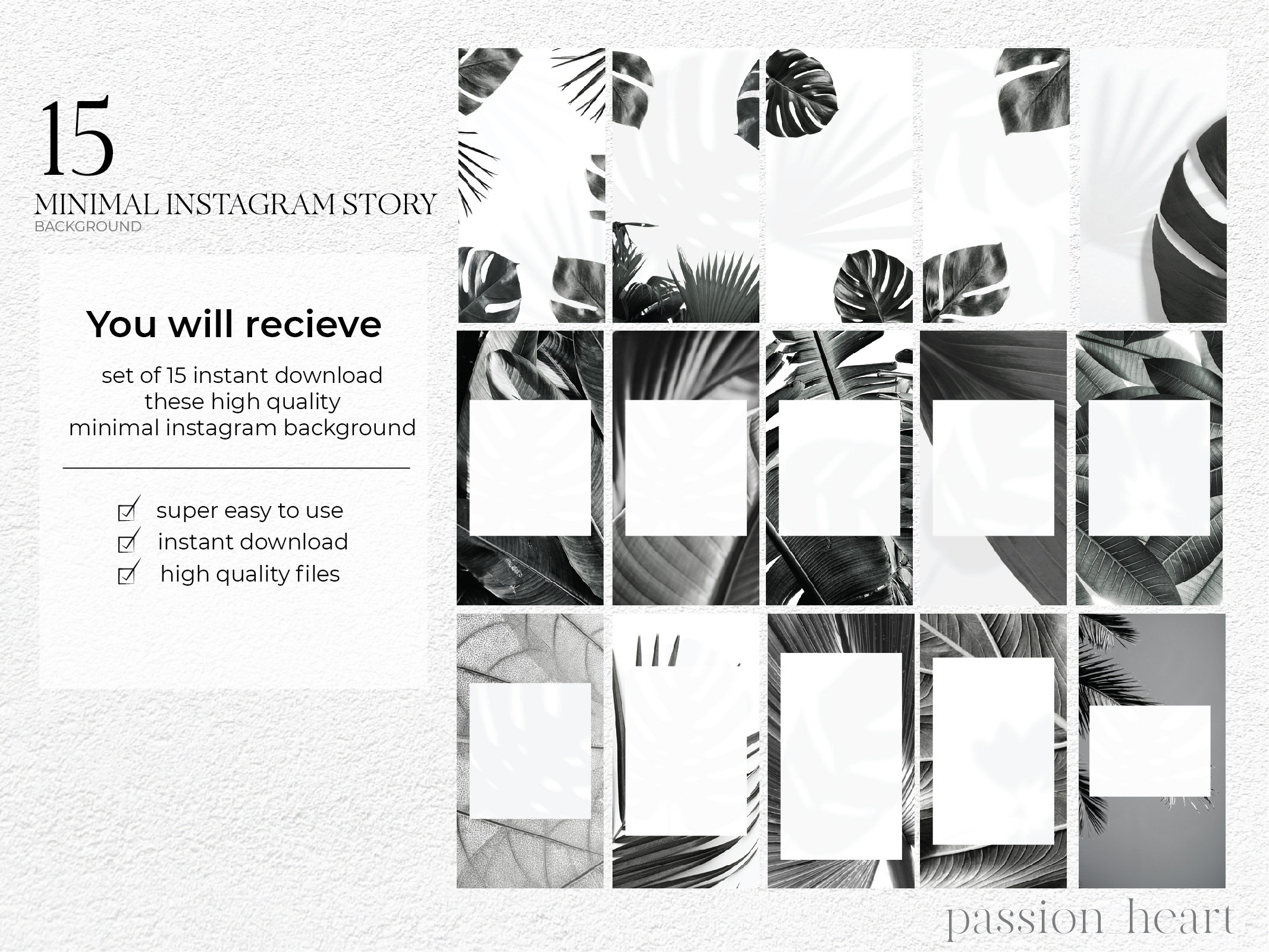 15 Minimal Instagram Story Background , Template Black and White ...