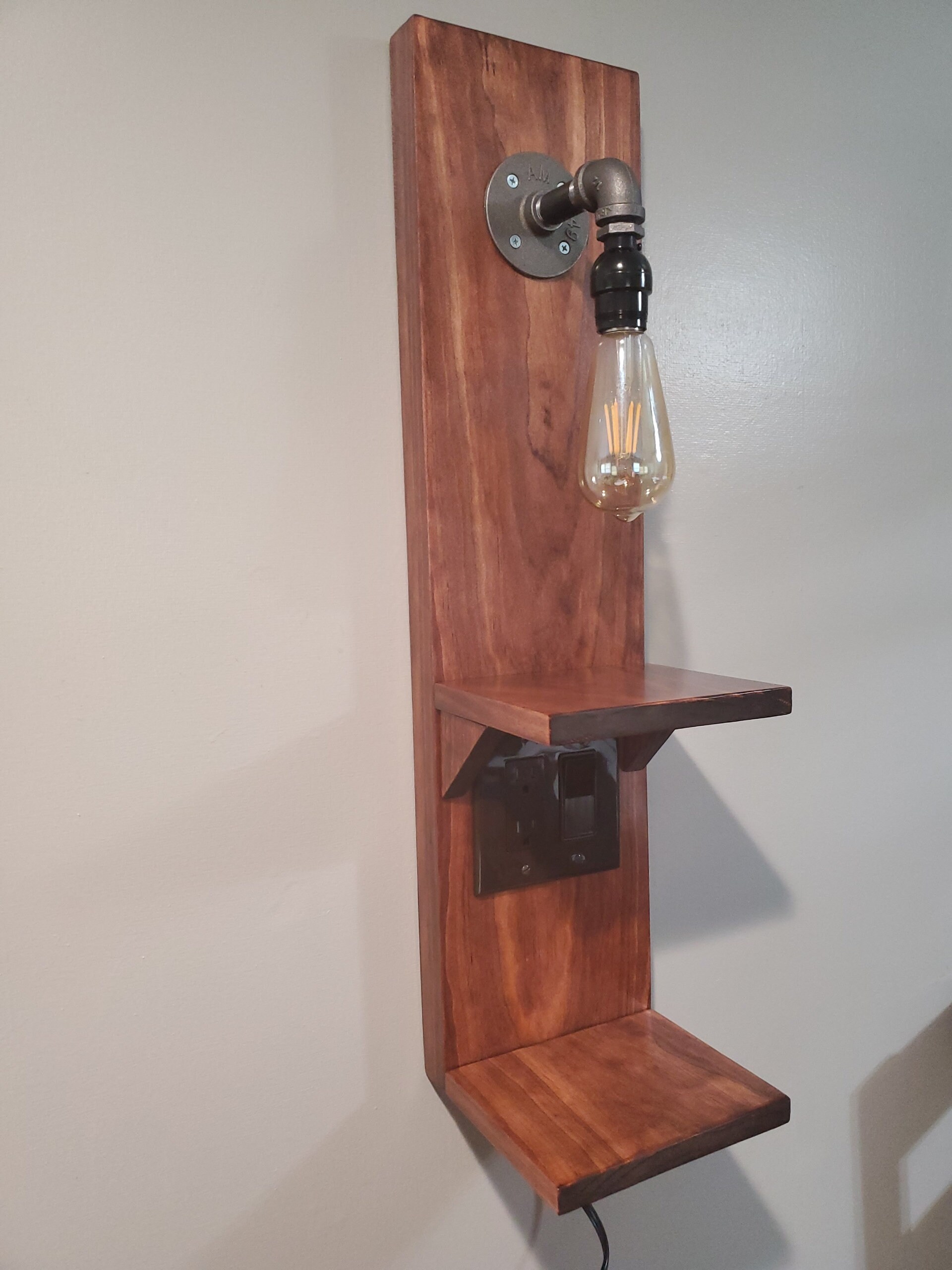 Set of 2 Rustic Floating Night Stands - Etsy