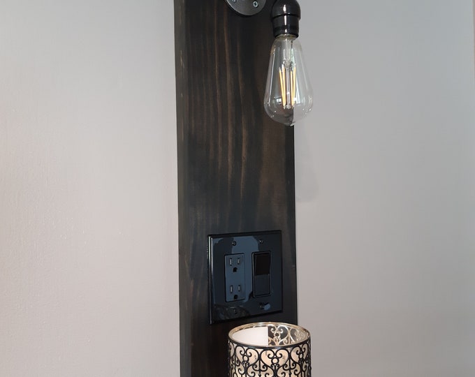 Floating Nightstand With Light and Outlet - Etsy