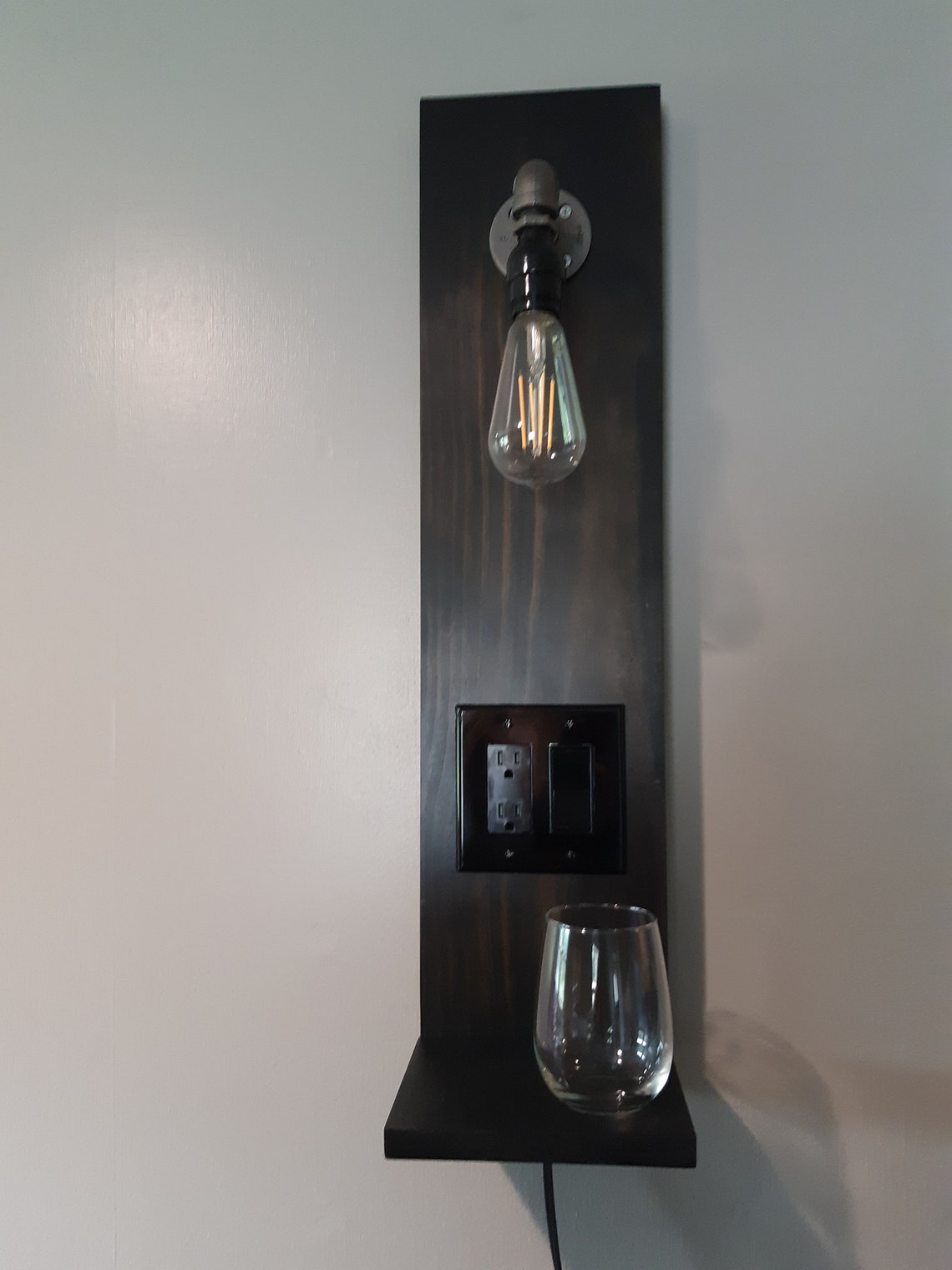 Set of 2-floating Nightstand With Light, Electrical Plug and Shelf. - Etsy
