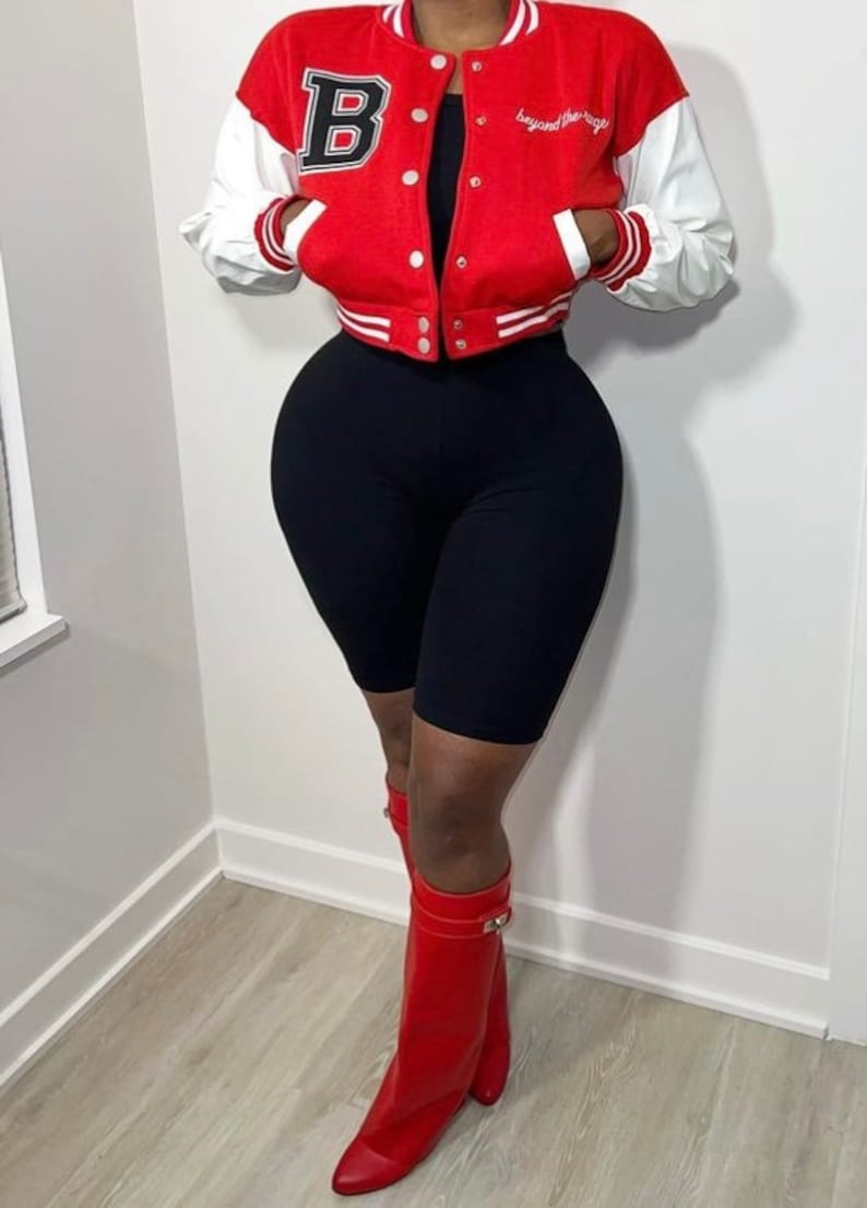 Red Varsity Jacket - Etsy