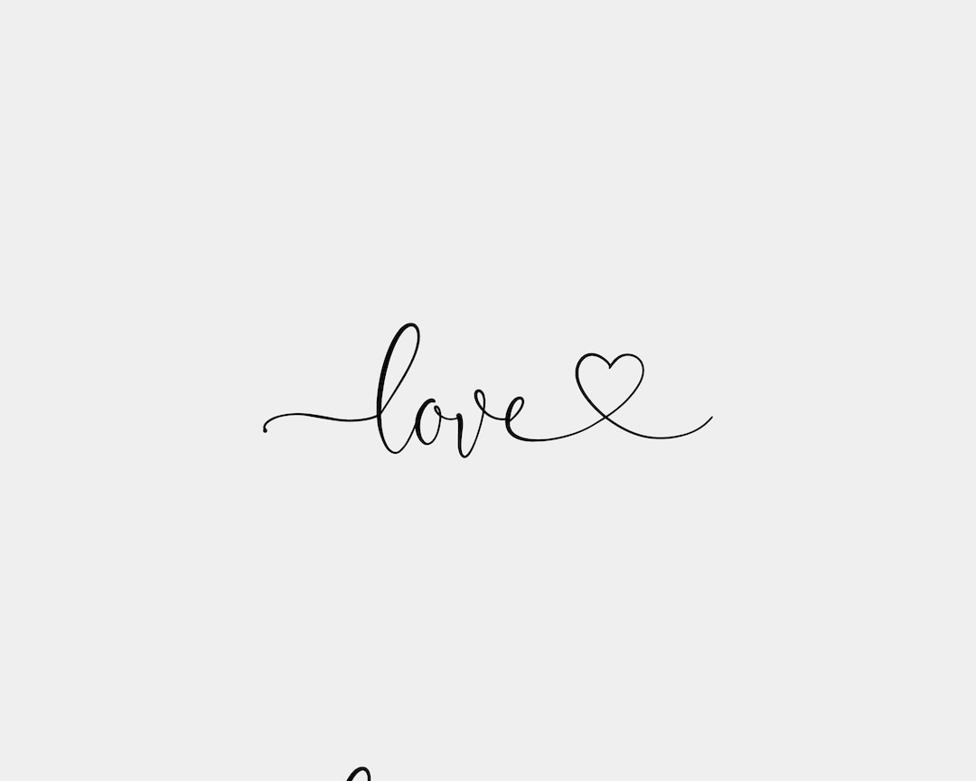 Love Script With Heart Svg Cutting File for Cricut Love Word ...
