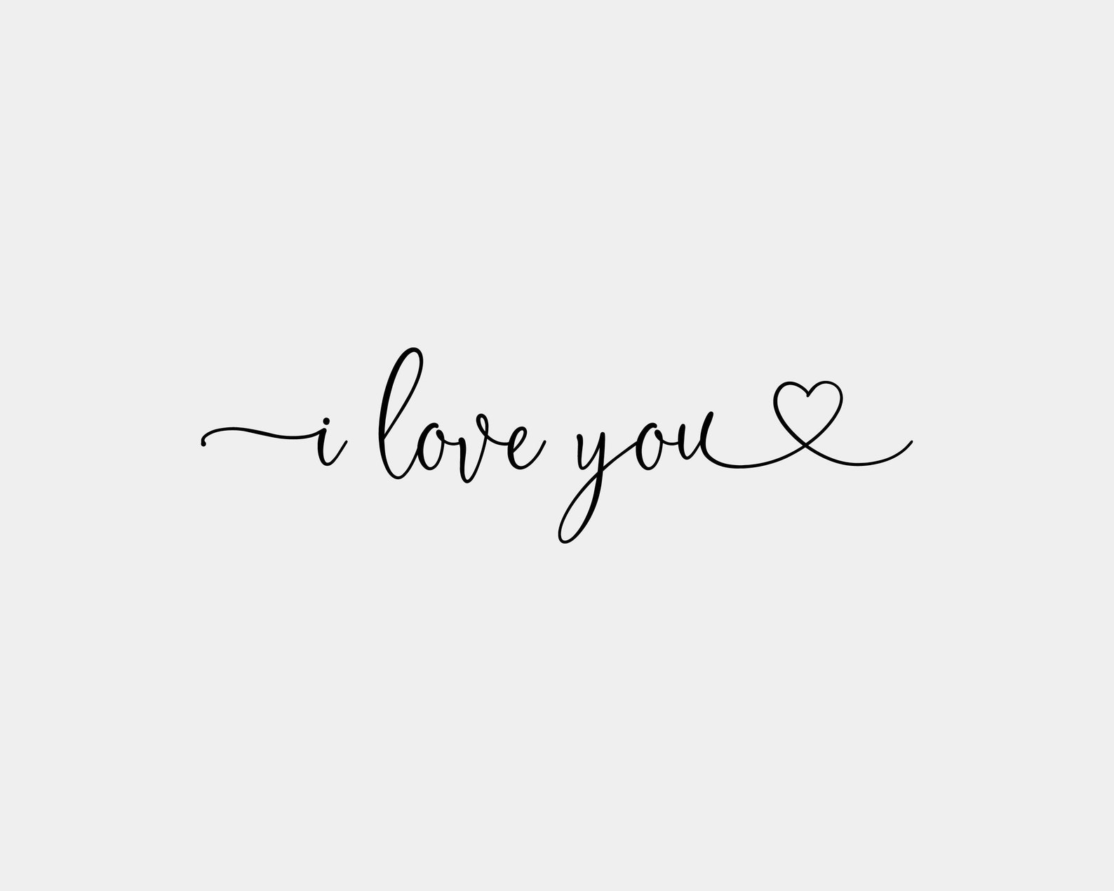 I Love You Script With Heart Svg Cutting File for Cricut I Love You Png ...