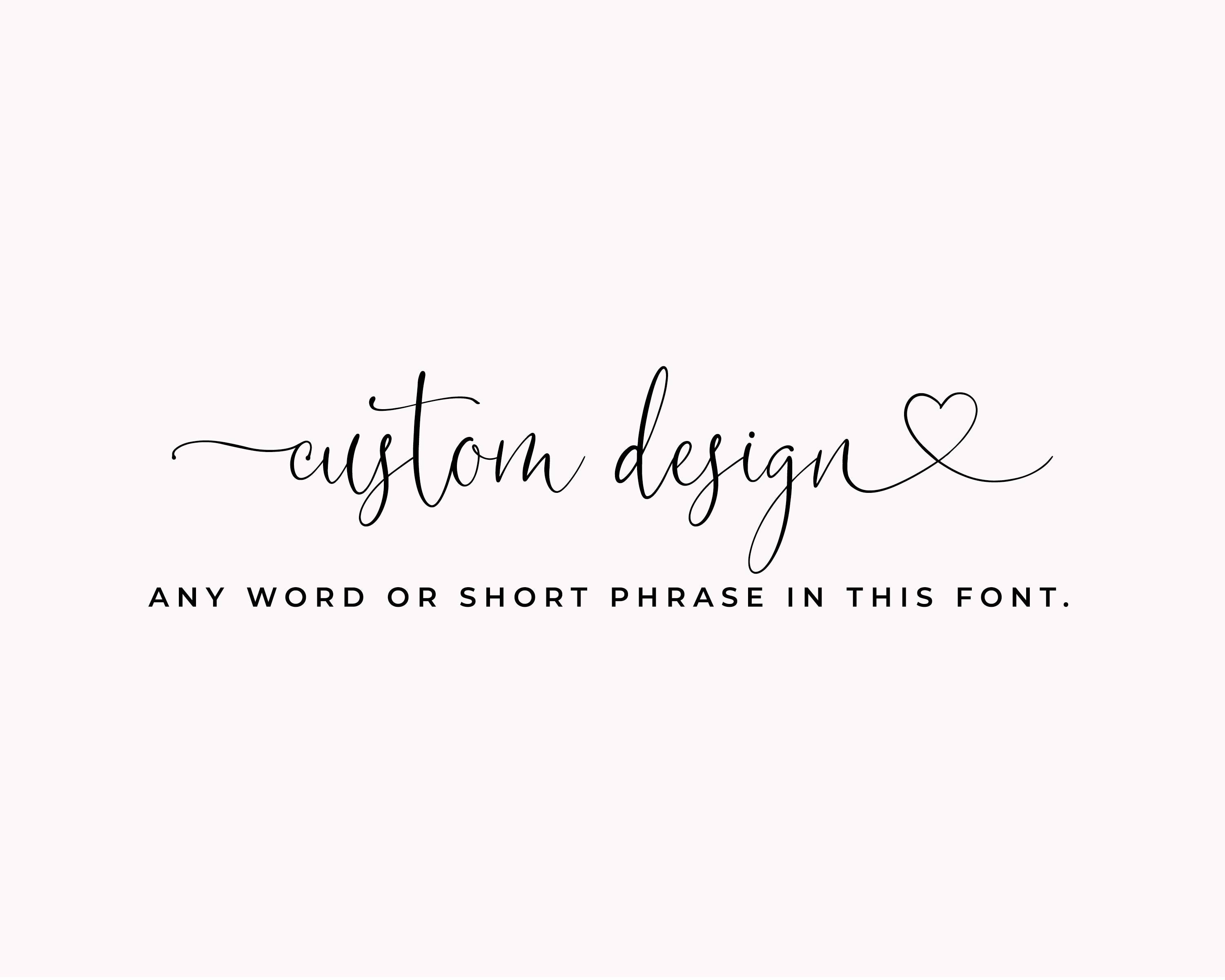 Custom Script With Heart Svg Cutting File for Cricut Your - Etsy UK