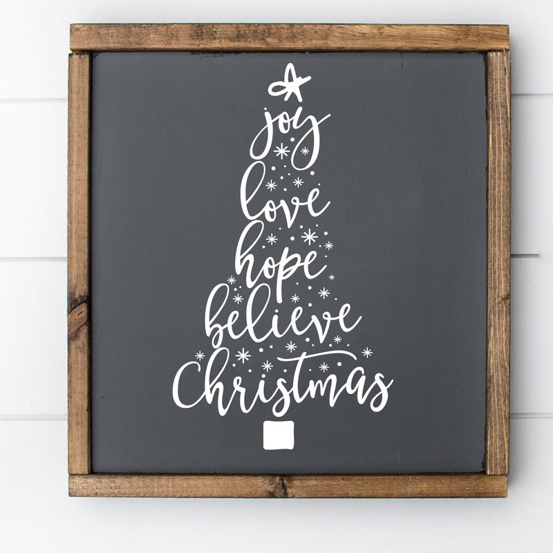 Christmas Tree Word Art - Etsy