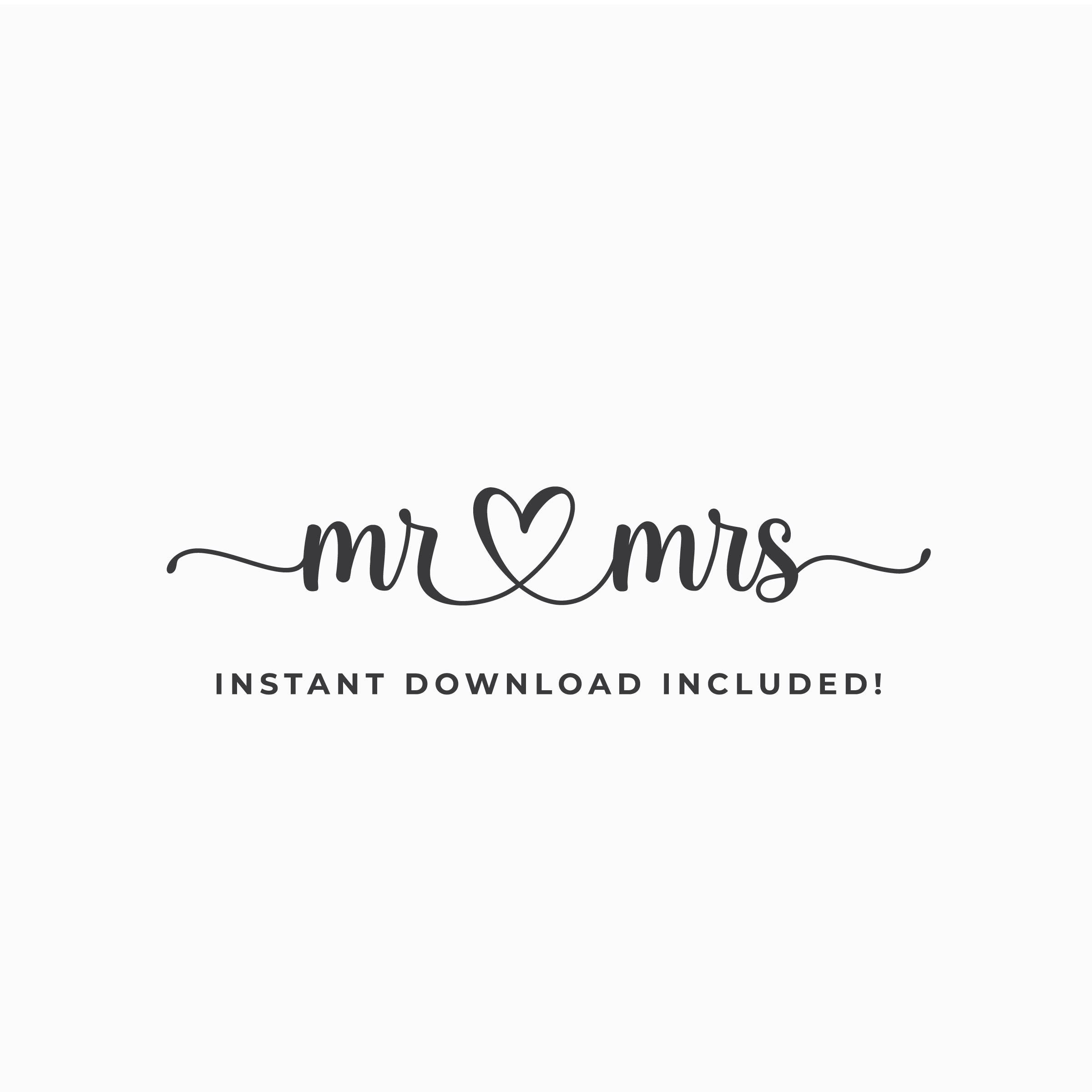 Custom Wedding Names With Heart & Swashes Svg Cutting File for Cricut ...