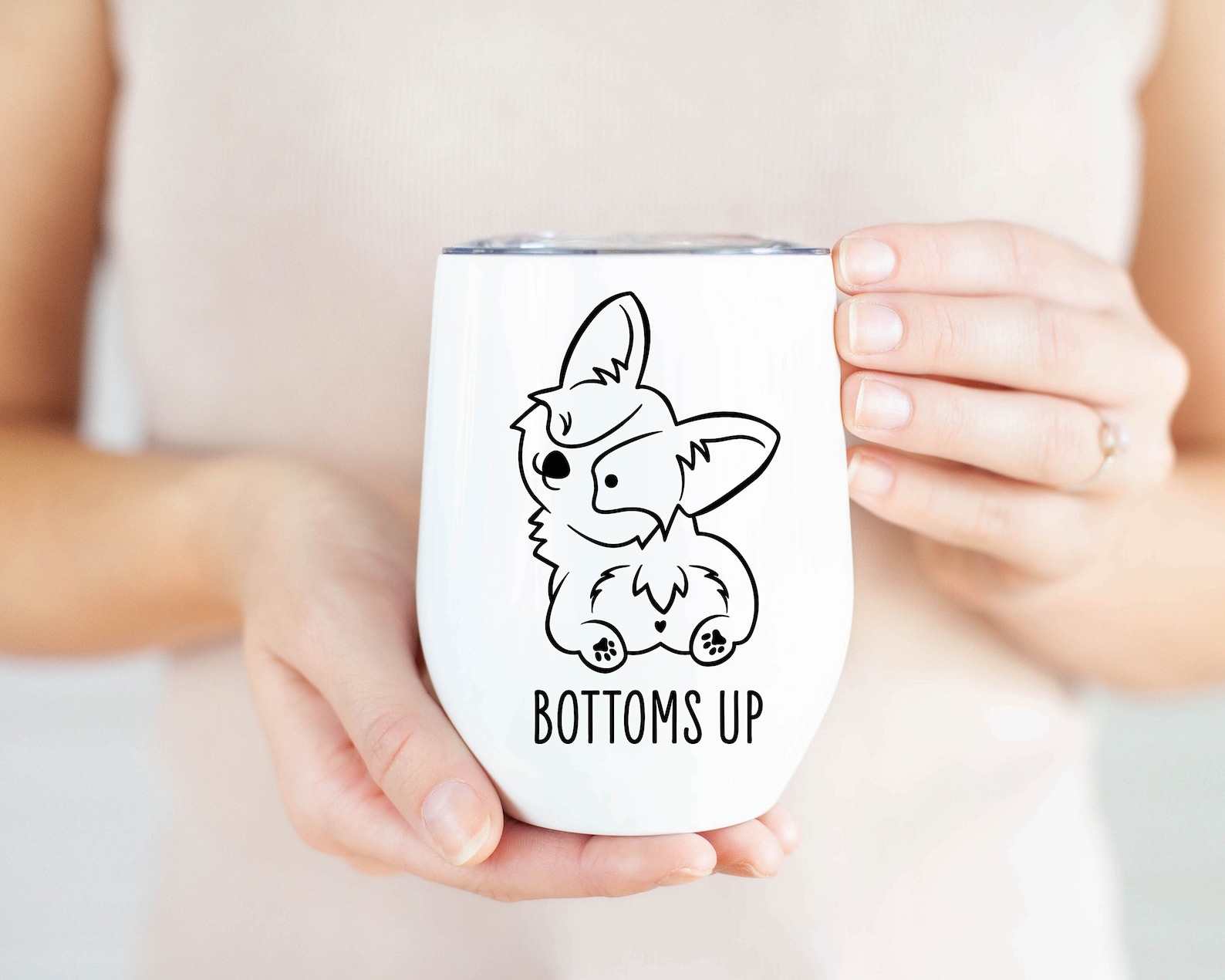 Corgi Butt Svg Bottoms up Svg - Corgi Wine Glass Svg , Corgi Coffee Mug ...
