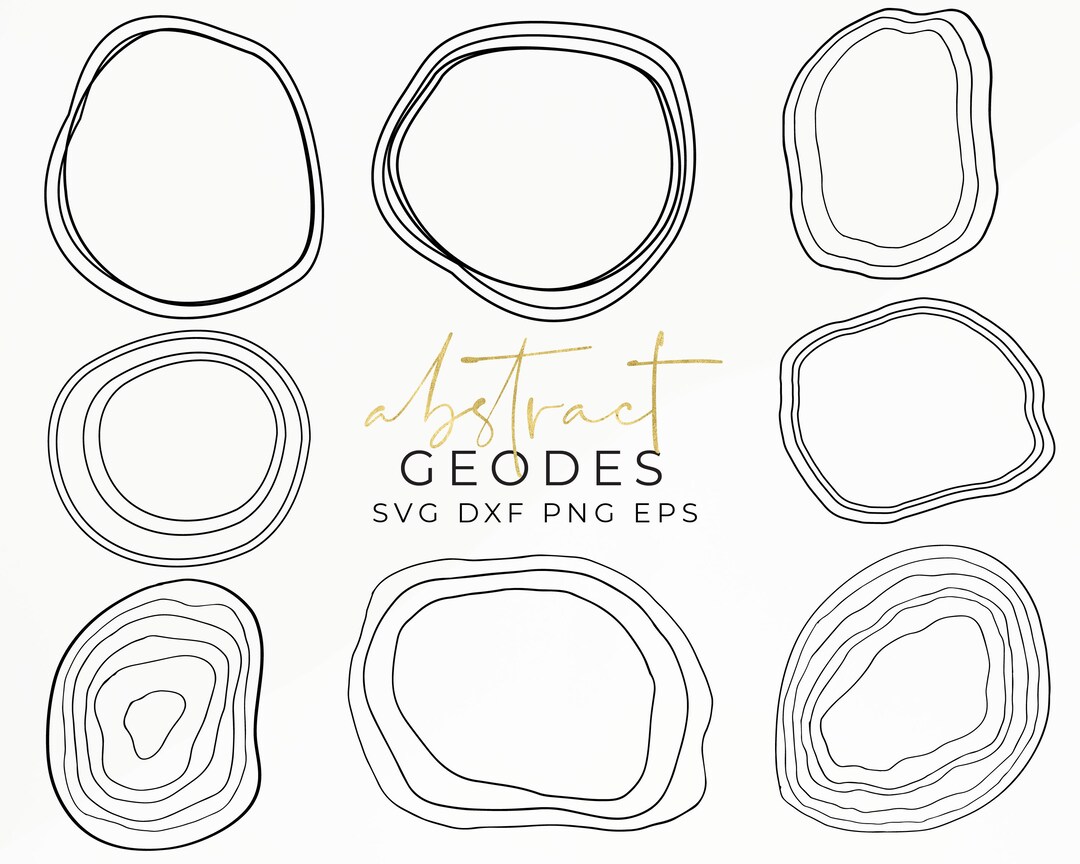 Geode Shapes SVG PNG DXF Eps, Abstract Shapes Svg, Abstract Wavy Lines ...