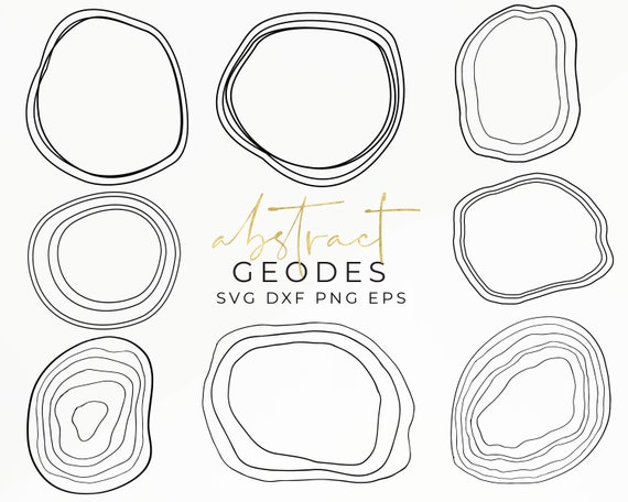 Geode Shapes SVG PNG DXF Eps Abstract Shapes Svg Abstract - Etsy