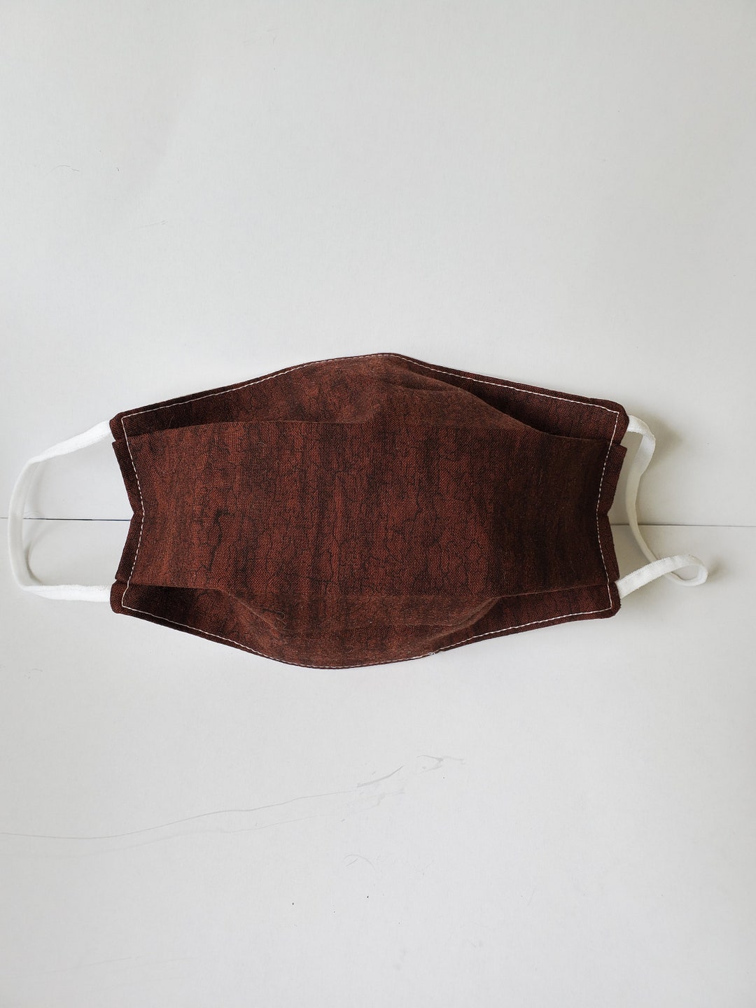 Brown Face Mask 100% Cotton. Reusable and Washable. Adult Small/medium ...