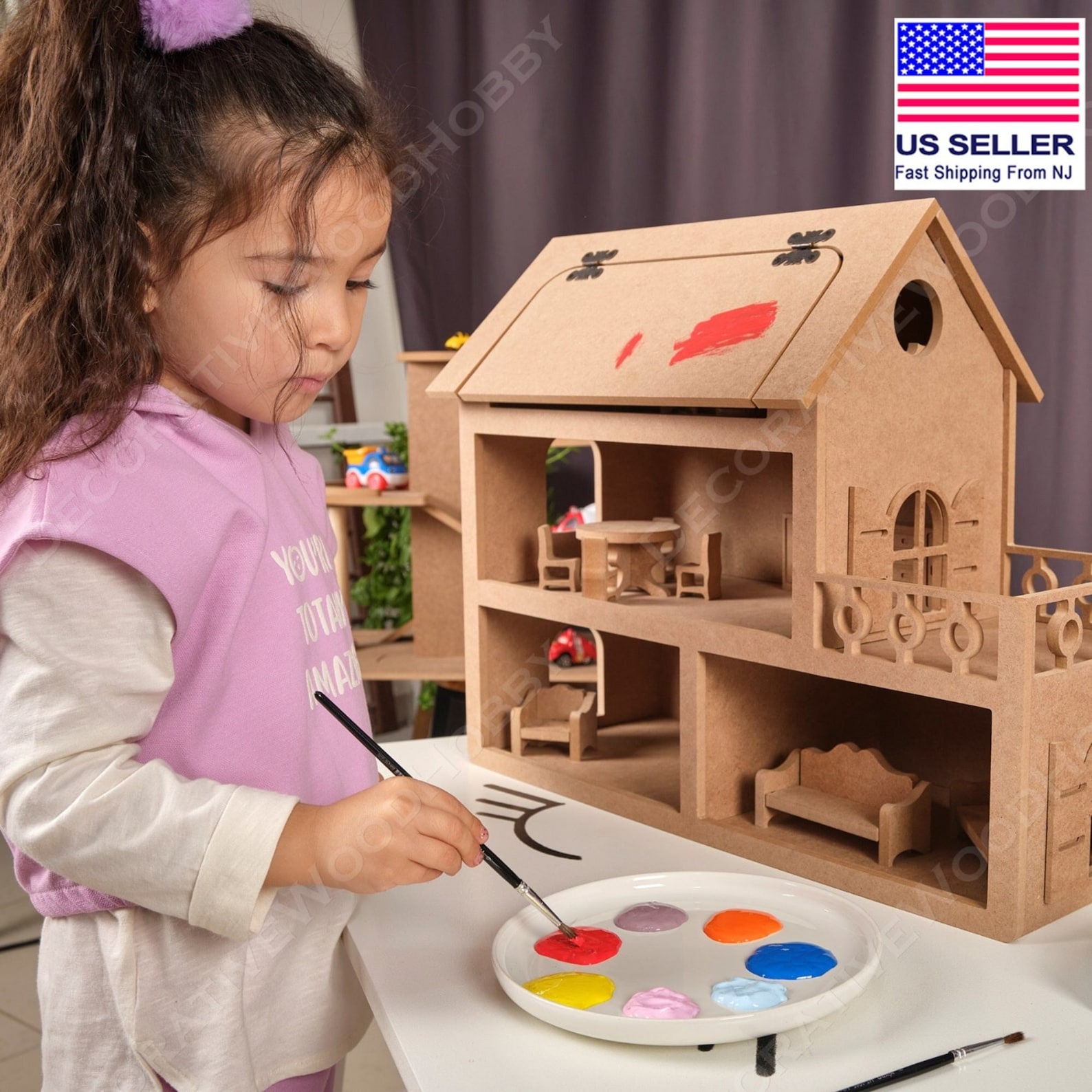 Wooden Dollhouse For Toddler Paintable Sturdy Playhouse Etsy wooden-dollhouse-for-toddler-paintable-sturdy-playhouse-etsy