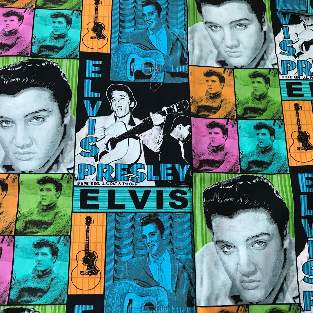 Elvis Presley Print Fabric- Rare Find - Etsy