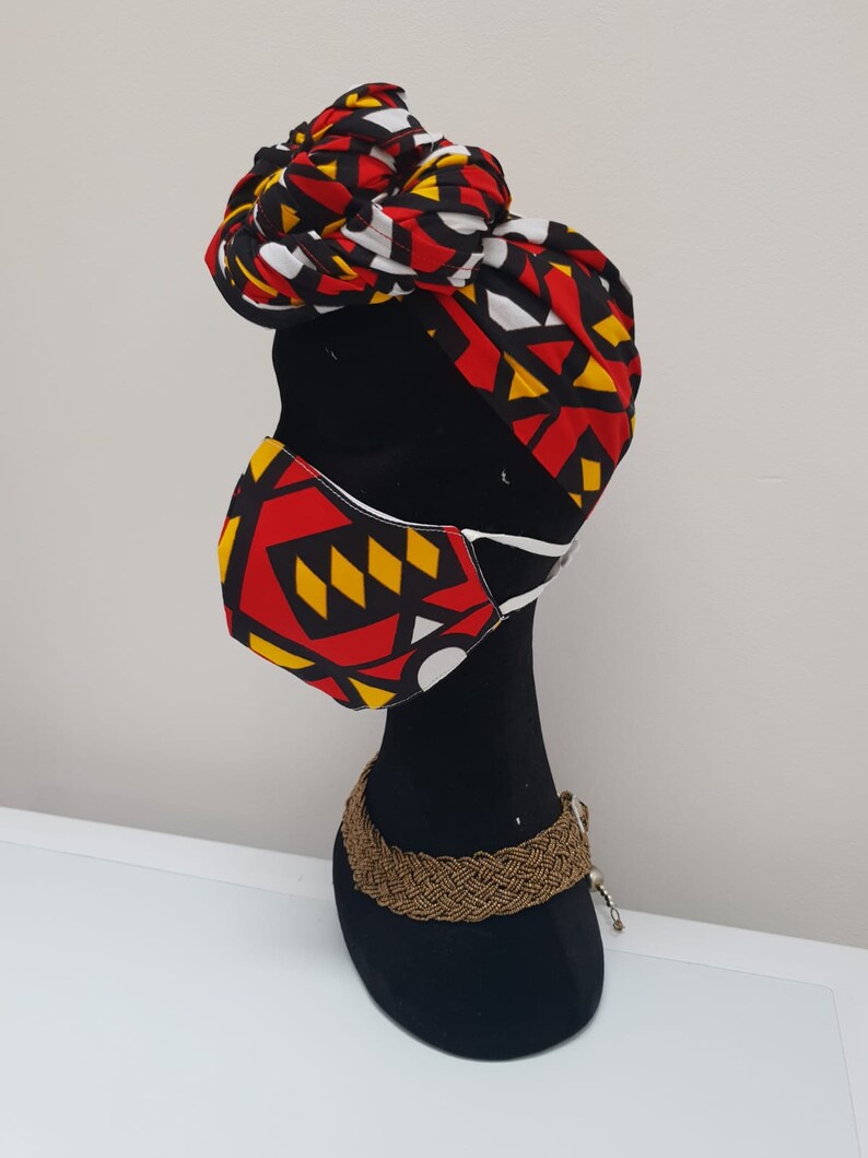 Angolan Aztec Wrap / Face Mask - Etsy UK