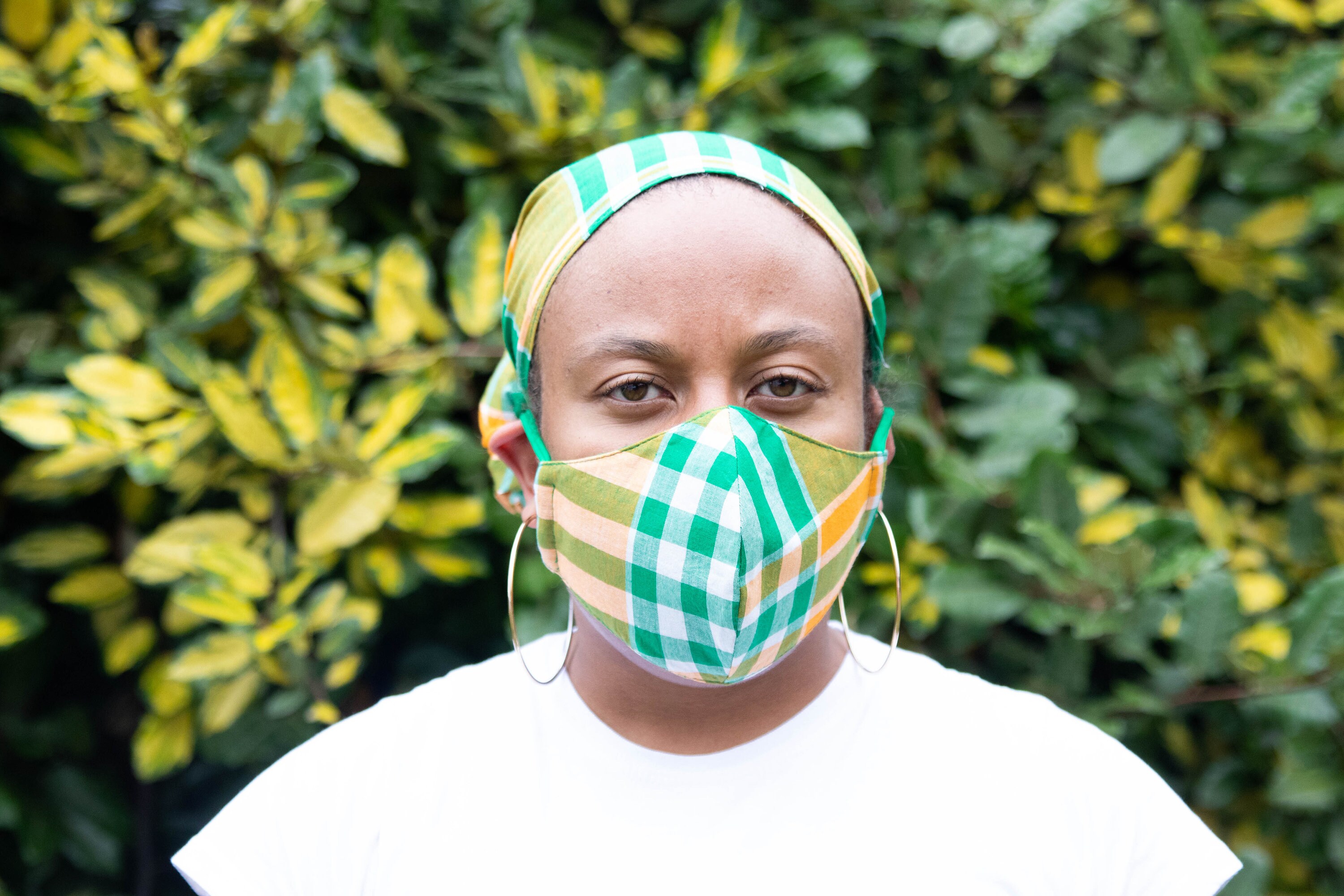 Montserrat's Traditional Green Madras Head Wrap / Mask - Etsy UK