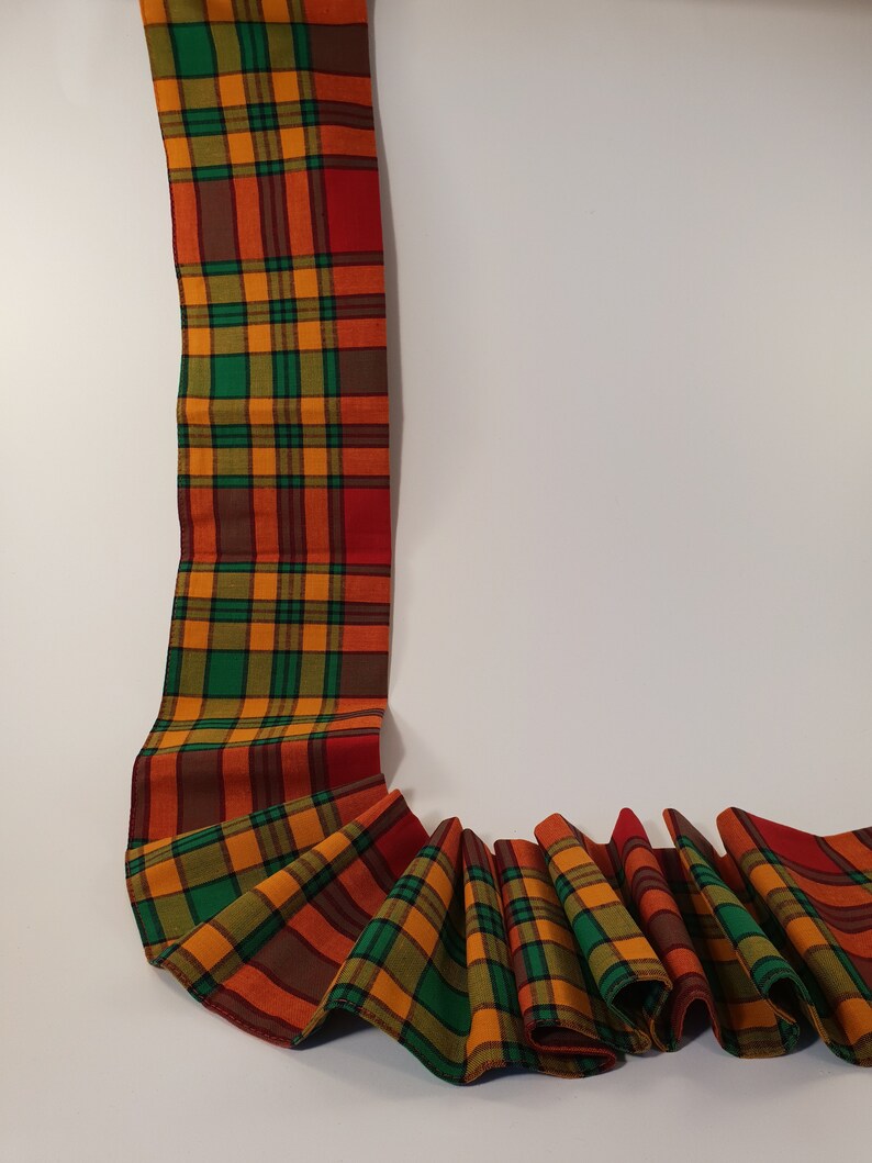 Red Madras Plaid Head Tie / Mask - Etsy