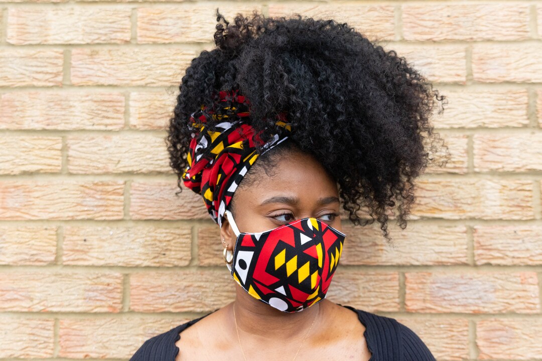 Angolan Aztec Wrap / Face Mask - Etsy UK